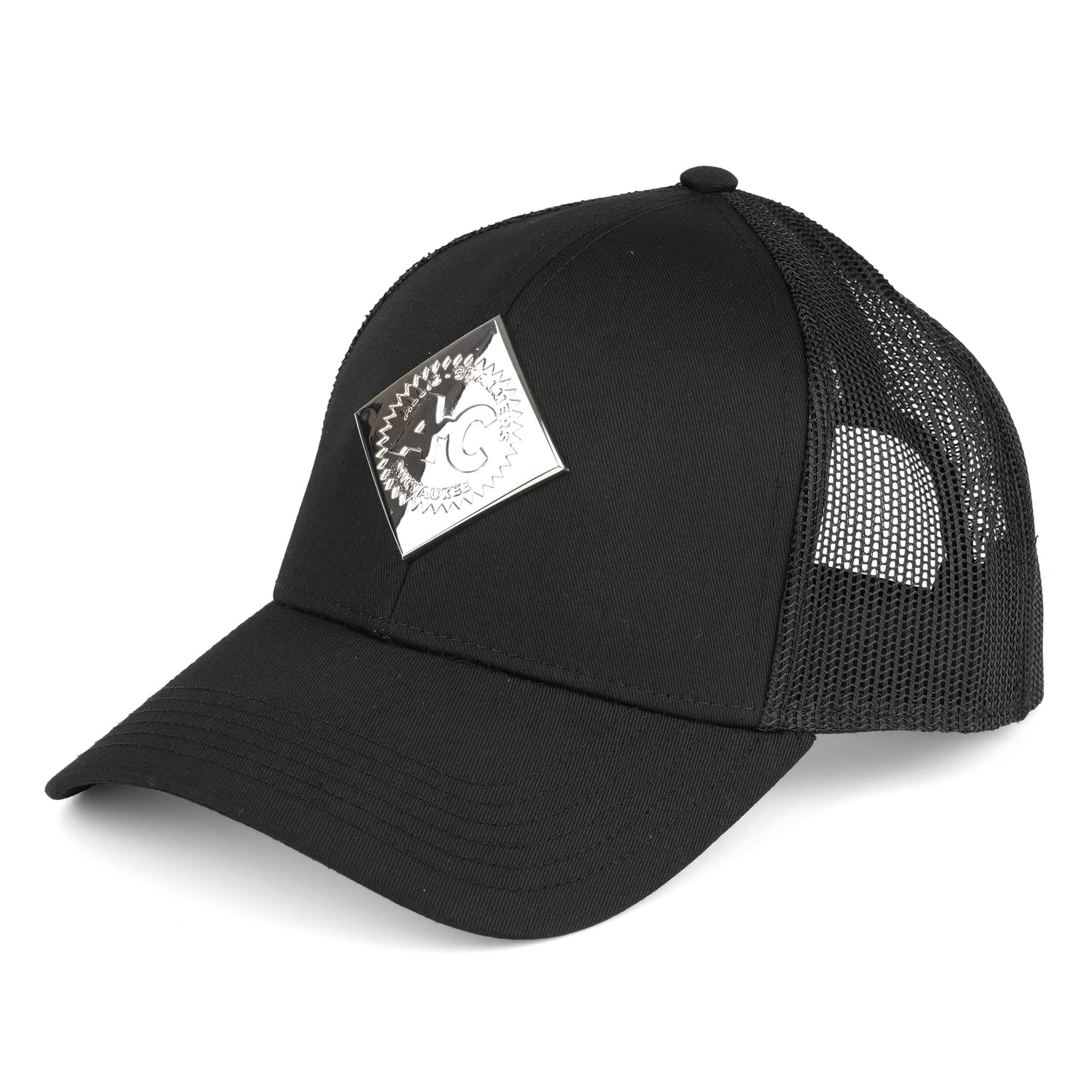 Allis Chalmers Liquid Metal Logo Black Mesh Back Hat VA72BM - Walmart.com