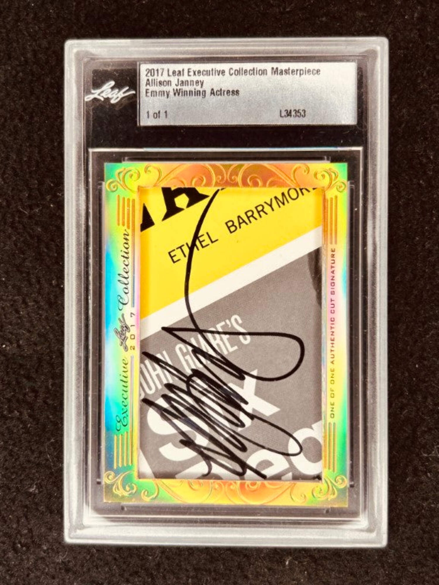 Allison Janney 2017 Leaf Masterpiece Cut Signature certified autograph ...