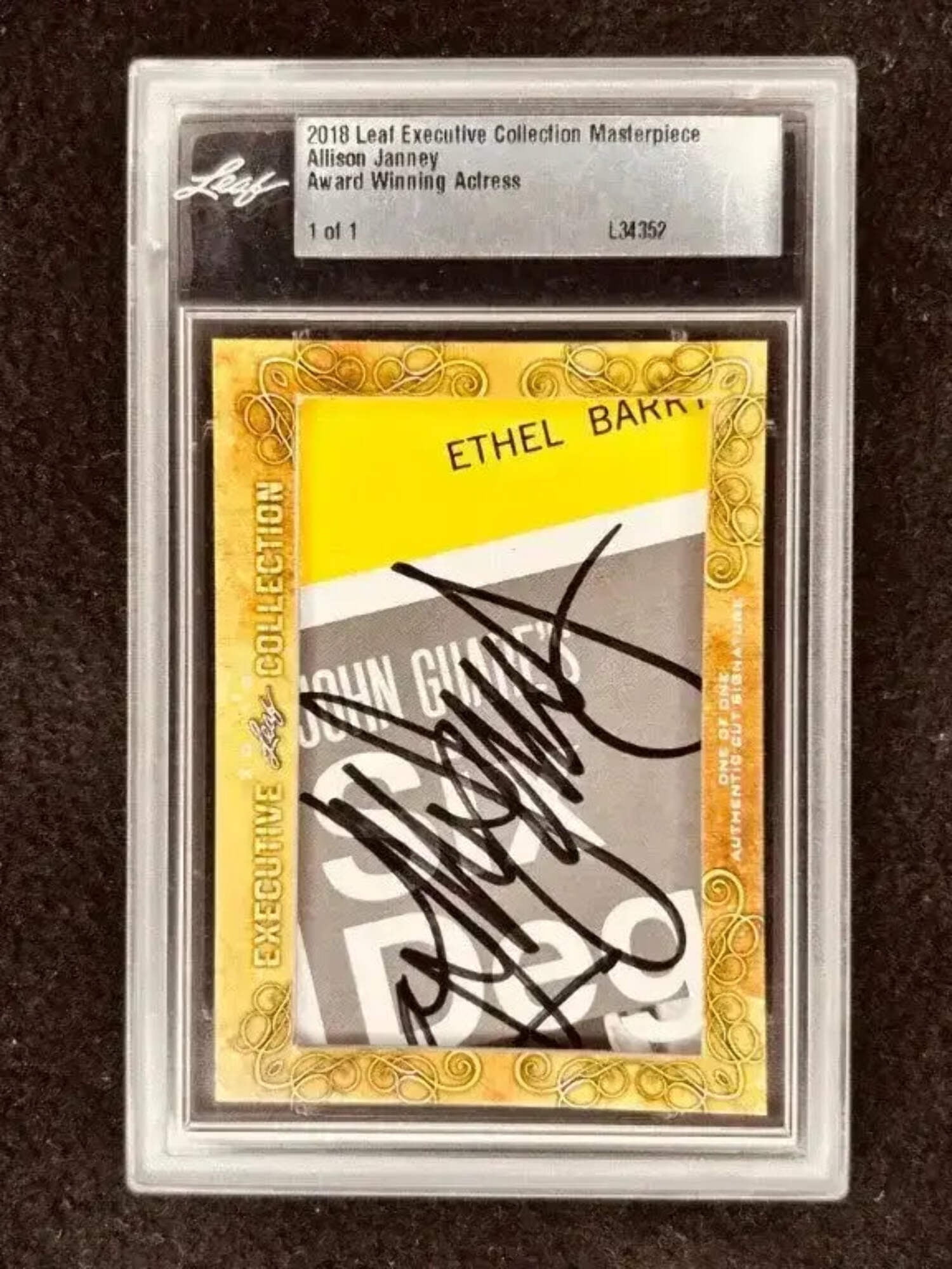 Allison Janney 2018 Leaf Masterpiece Cut Signature certified signed ...