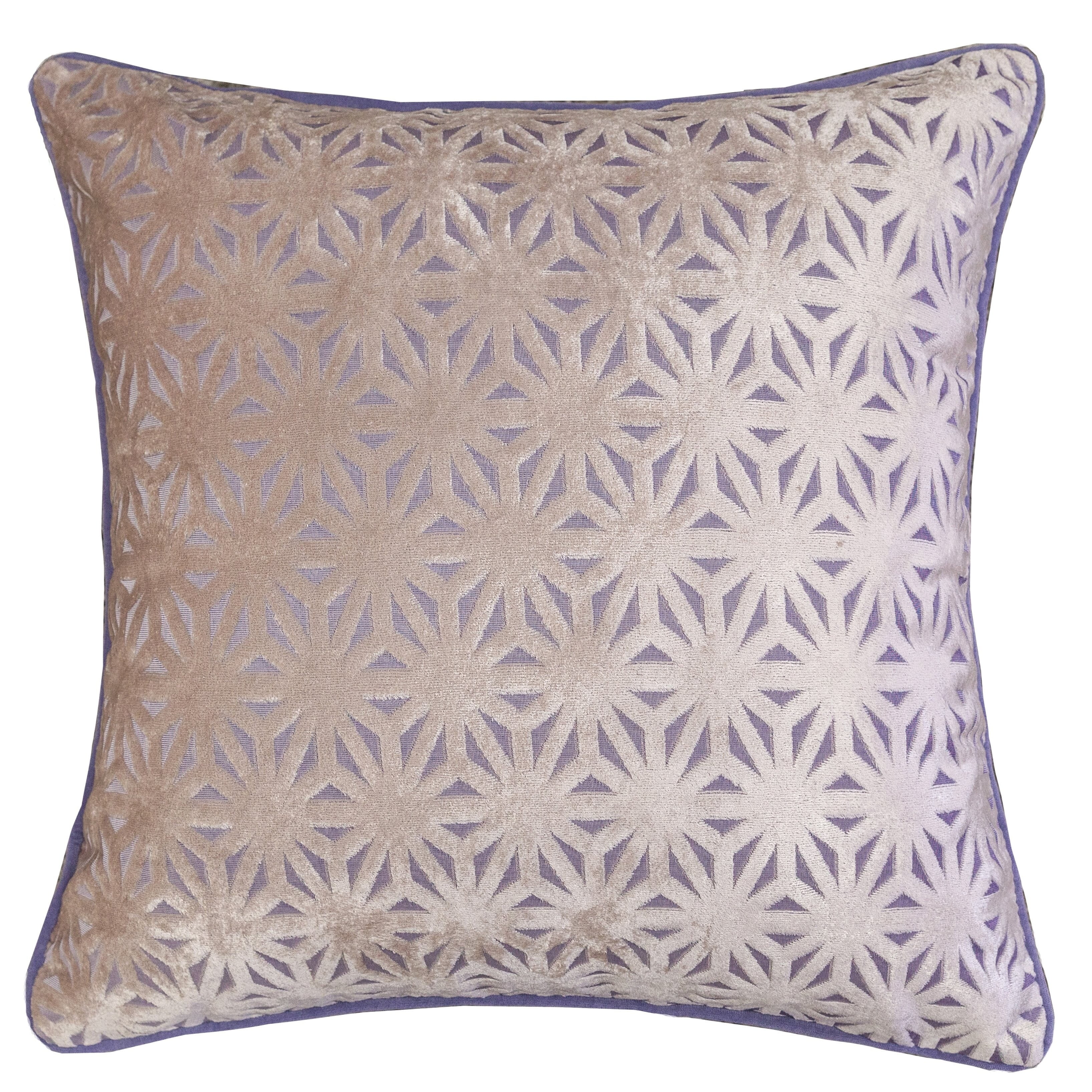 Allison Modern Velvet 20" Square Decorative Throw Pillow Violet ...
