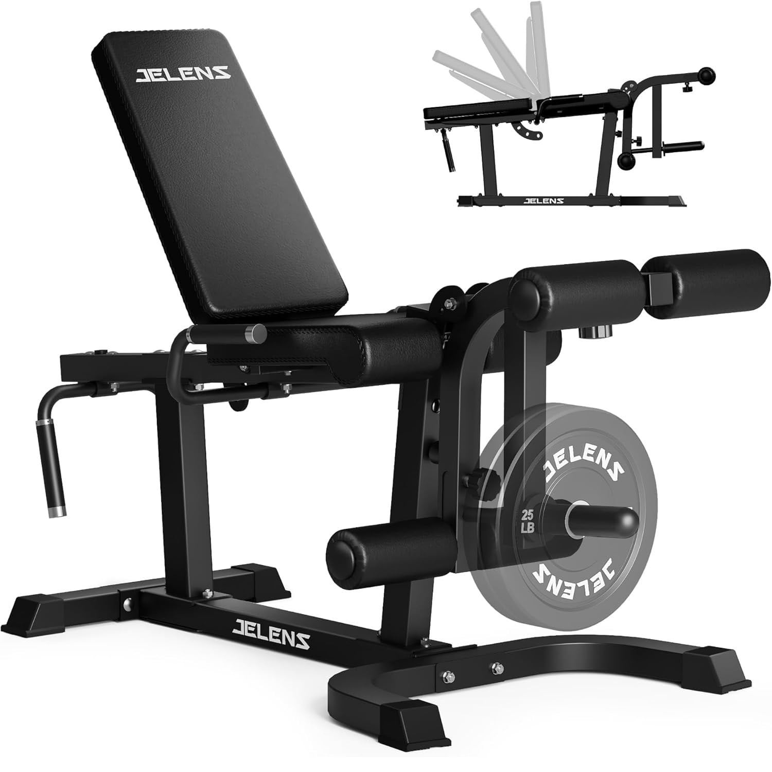 Allivate Leg Extension and Curl Machine, 440LB Adjustable Leg Curl ...
