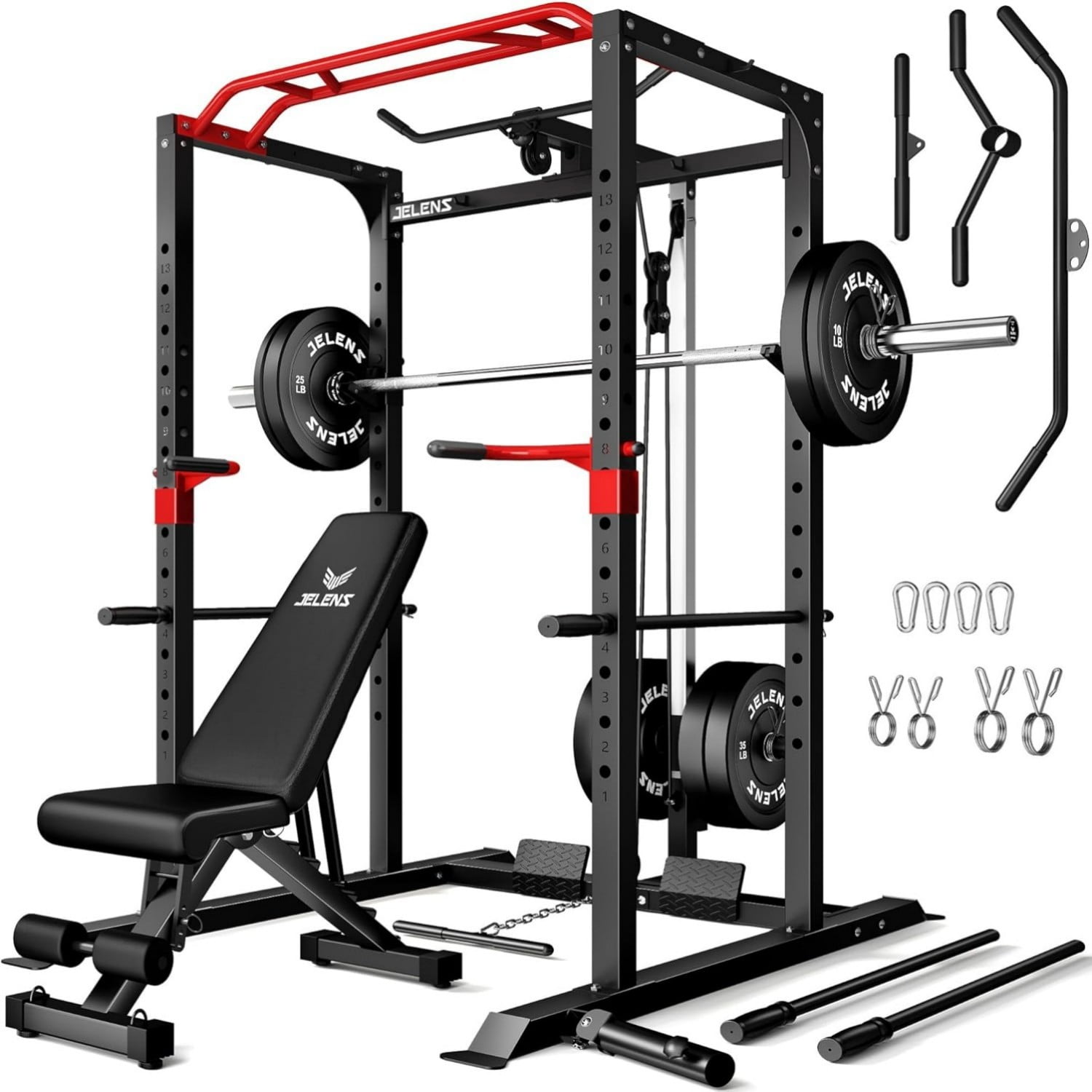 Allivate Squat Rack for Home Gym,2000lbs Power Rack Squat Machine with ...
