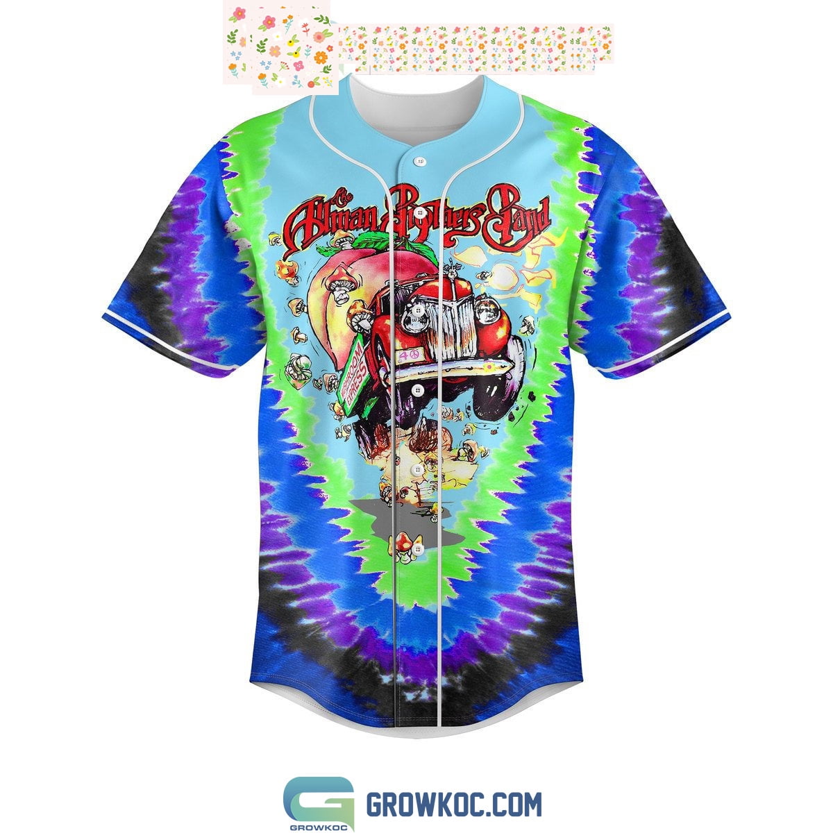 Allman Brothers Band Art Design Baseball Jersey - Walmart.com
