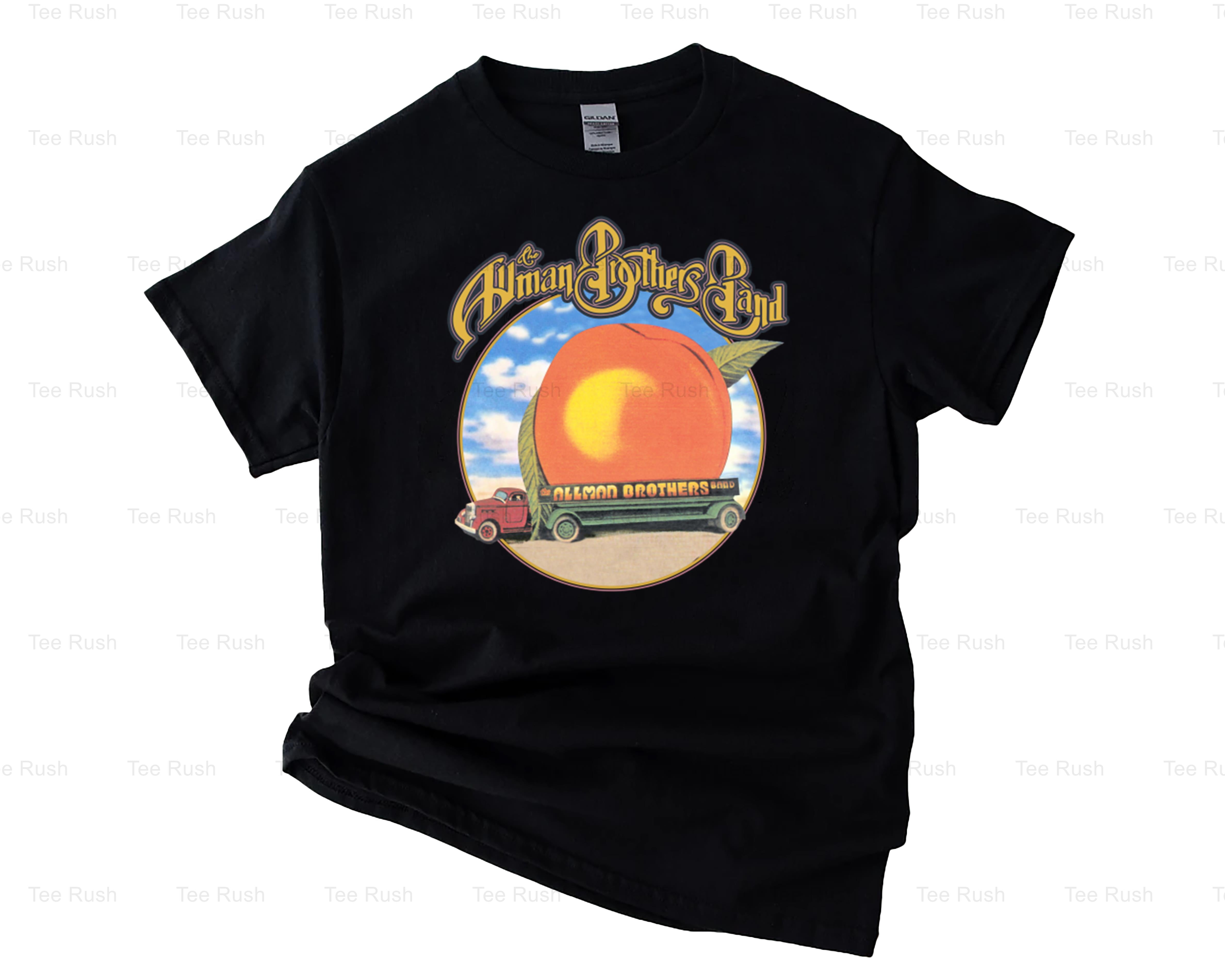 Allman Brothers Band Eat Peach Album Southern Rock Music Duane Gregg Blue (2),T-Shirt, SW ...
