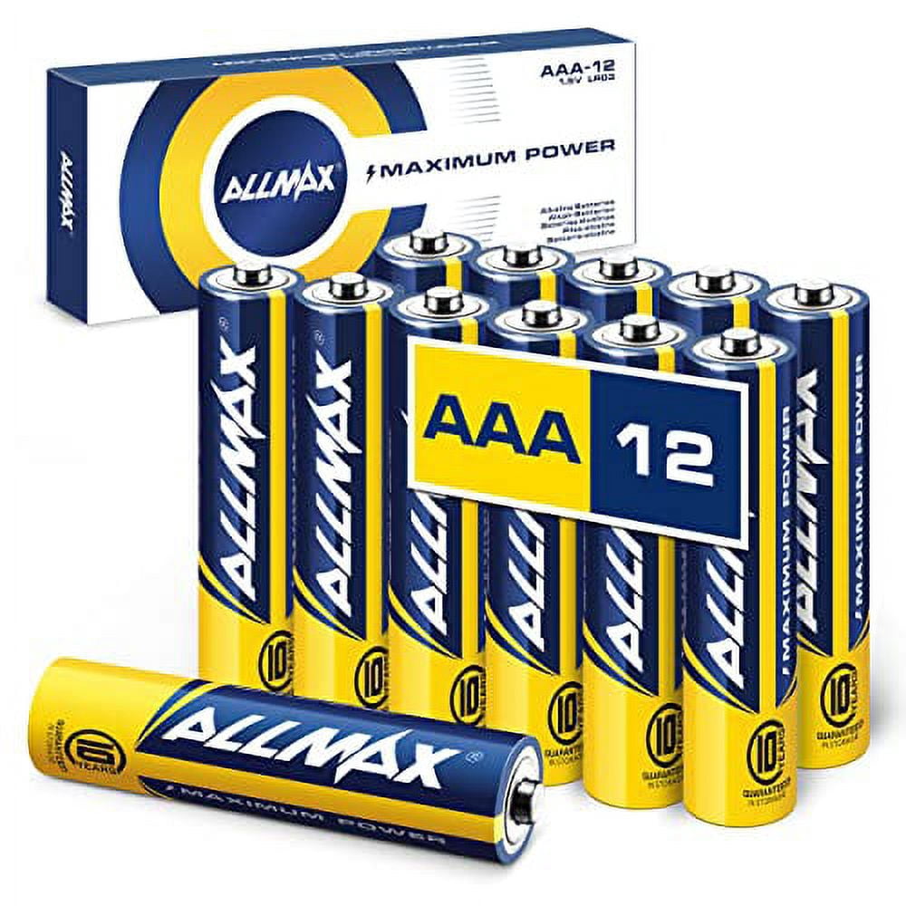 Allmax AAA Maximum Power .. Alkaline Triple A Batteries .. (12 Count) â ...