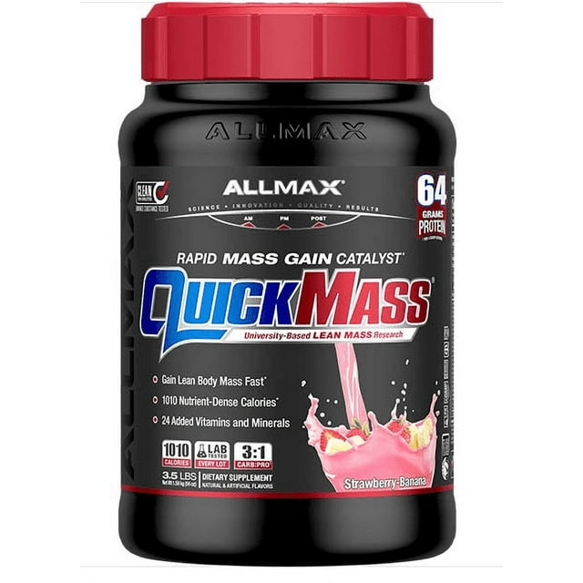 Allmax: QuickMass 3.5lb Strawberry Banana Flavor - Walmart.com