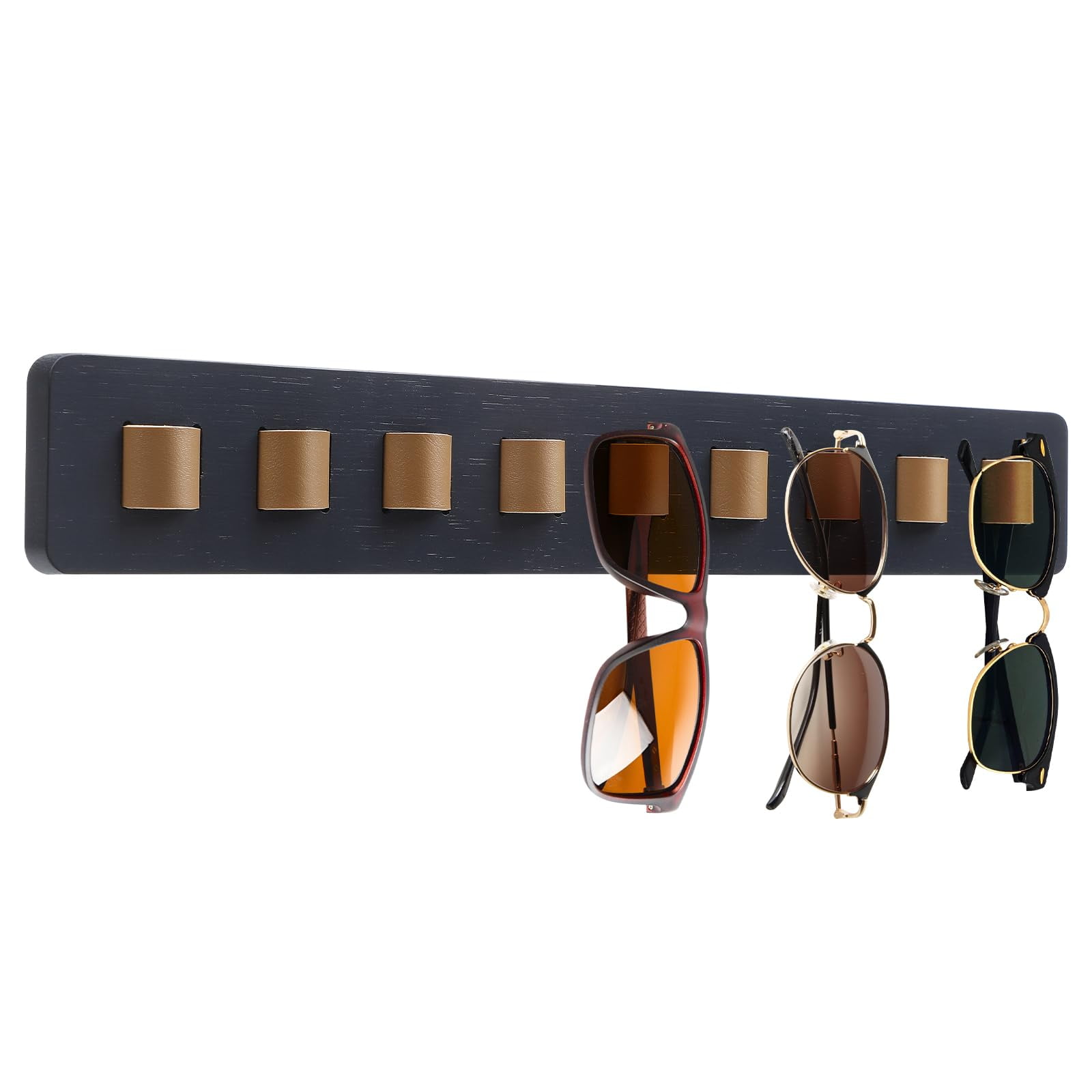 Allnice Sunglasses Organizer Wood Wall Mounted Sunglasses Storage ...