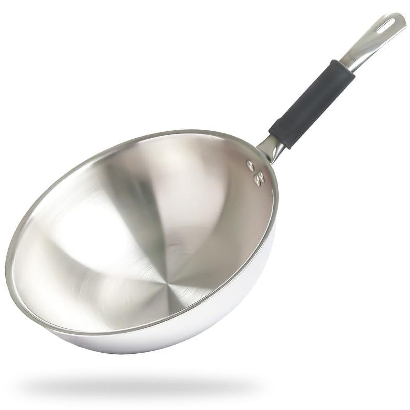 Allo Triply Stainless Steel Wok for Deep FryStir FryDry VegSautChinese ...