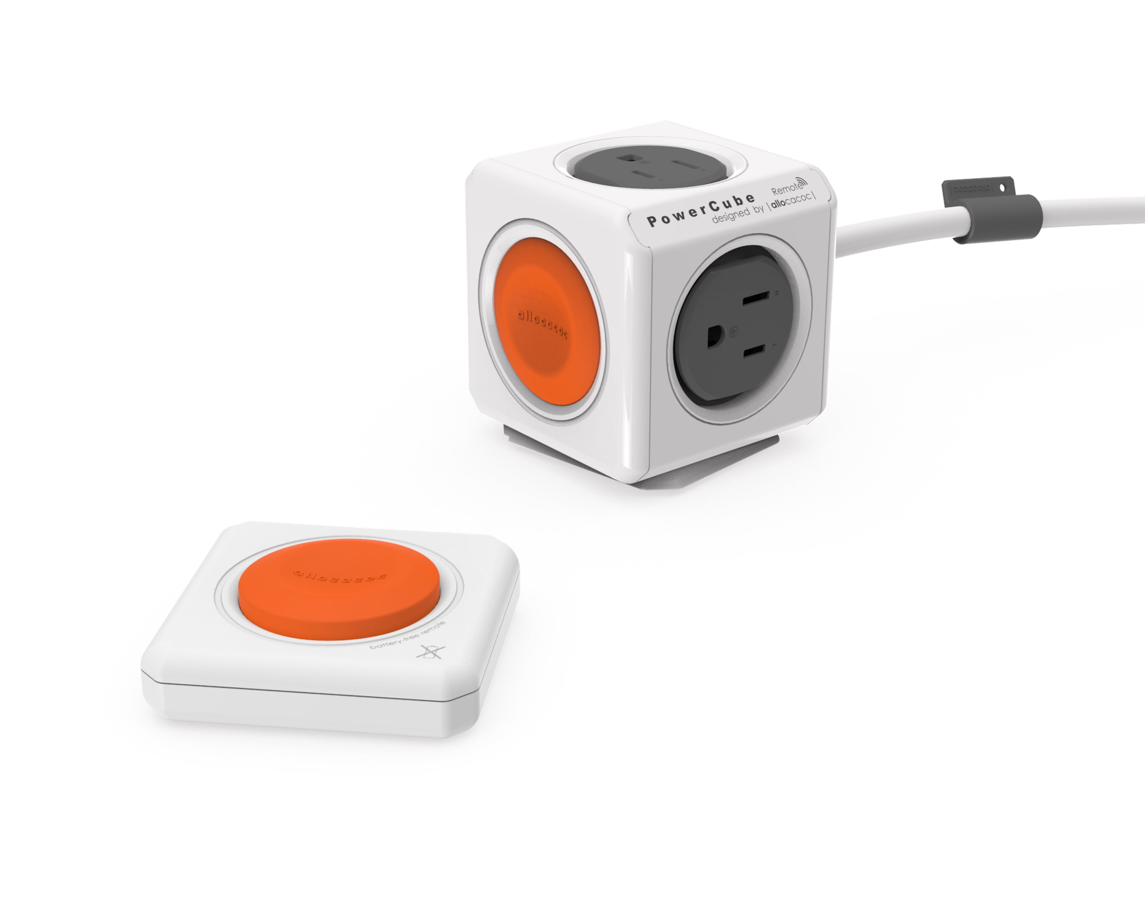 Allocacoc PowerCube Extended Remote, Surge Protector, Electric Outlet ...