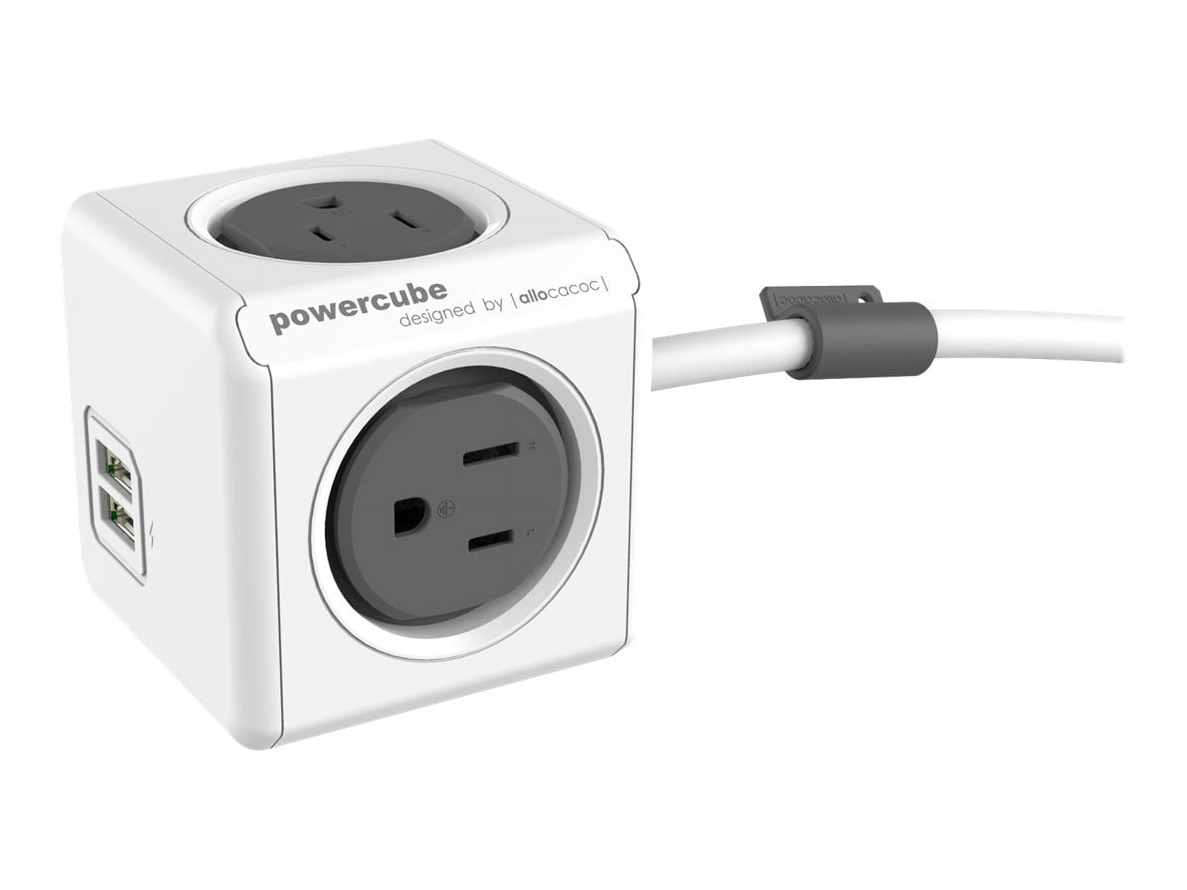 Allocacoc PowerCube Extended USB - 4-Outlet Power Distribution Unit ...