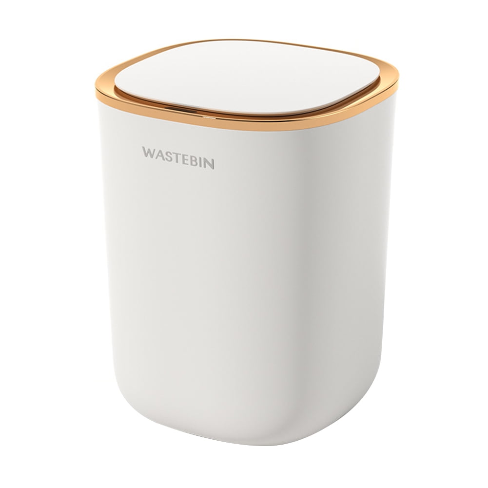 Alloet Bathroom 12L Automatic Trash Bin with Lid Luxury Garbage Bucket ...