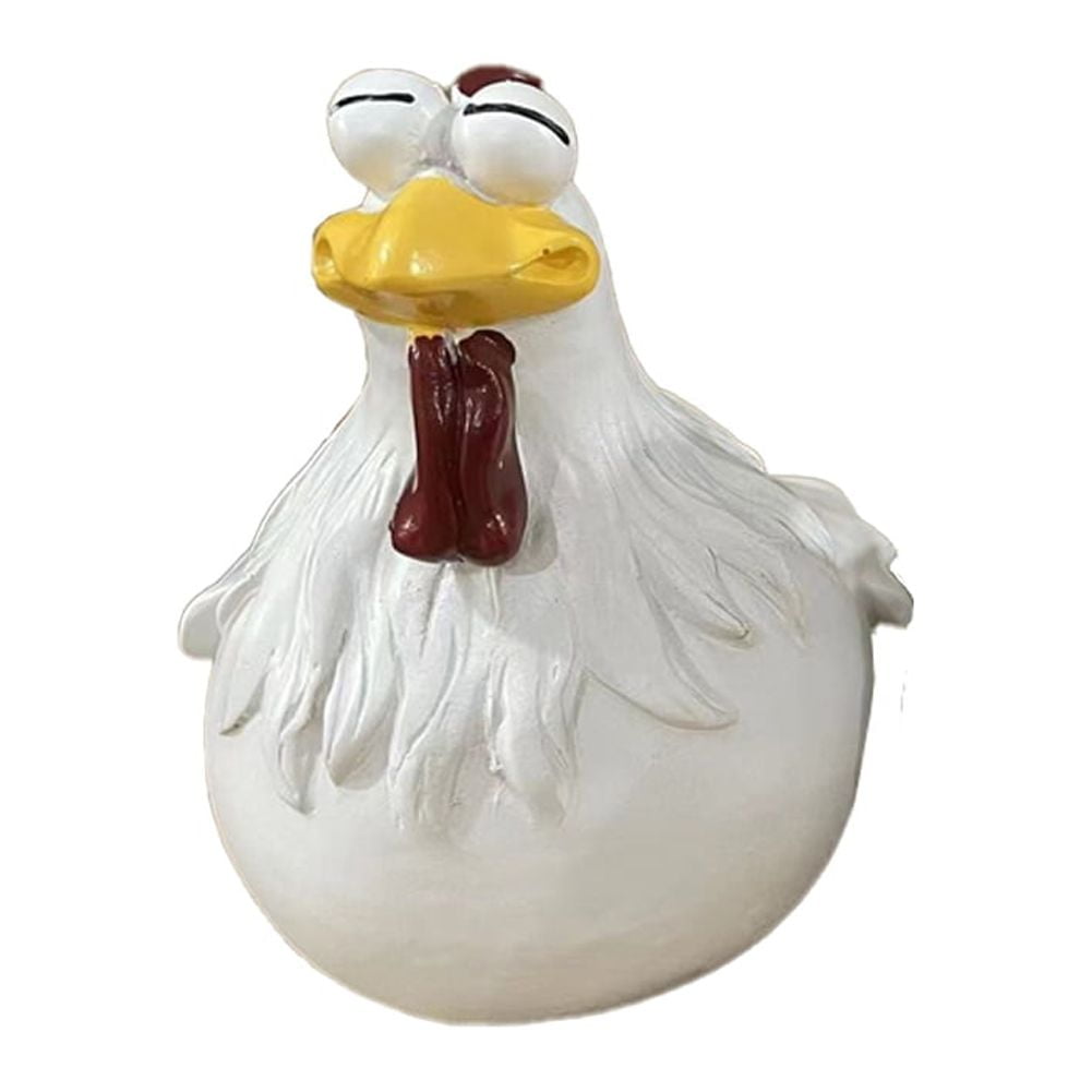 Alloet Funny Chicken Statues Chicken Fence Decor Garden Farm Yard Hen ...