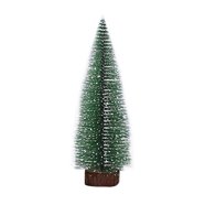 White Bottle Brush Trees: Set of 8 Mini Christmas Trees with Frost ...