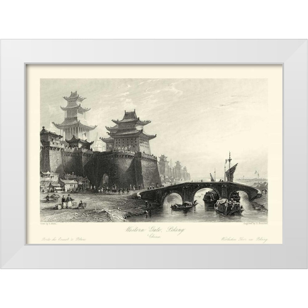 Allom, T. 32x24 White Modern Wood Framed Museum Art Print Titled ...