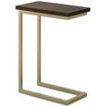 Allora 18" and C-Shaped Mid-Century Metal Side Table in Brown - Walmart.com