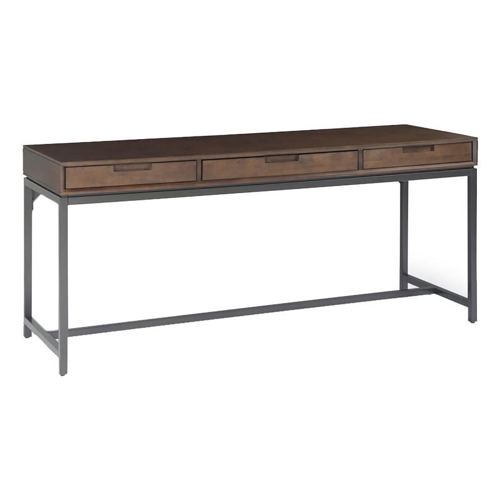 Allora 24"x72" Industrial Wood/Metal Computer Desk in Walnut - Walmart.com