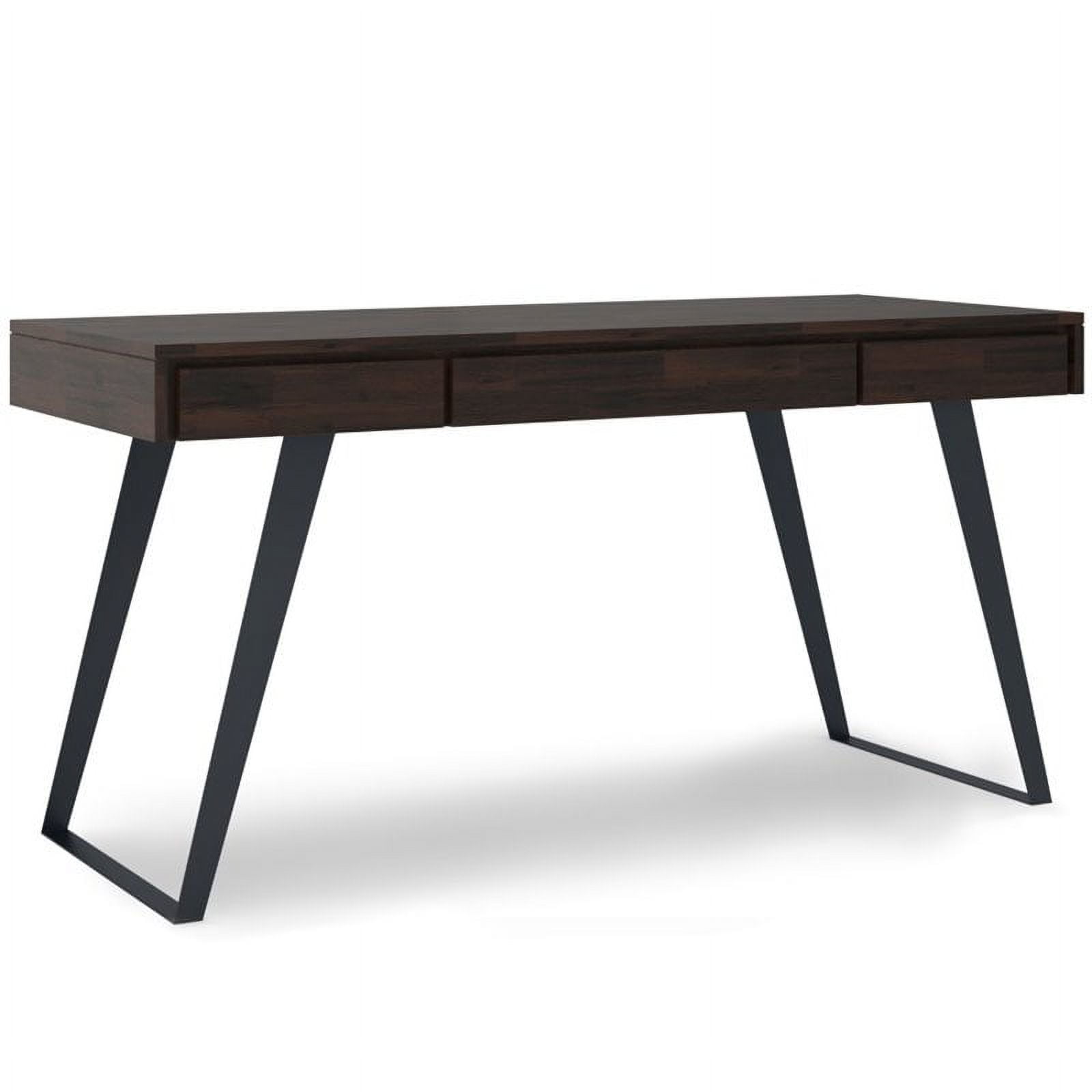 Allora 54" Solid Wood Modern Computer Desk in Hickory Brown - Walmart.com