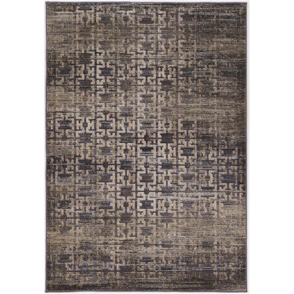 Allora 8' x 10'4" Maze Blue Rug in Beige and Navy - Walmart.com