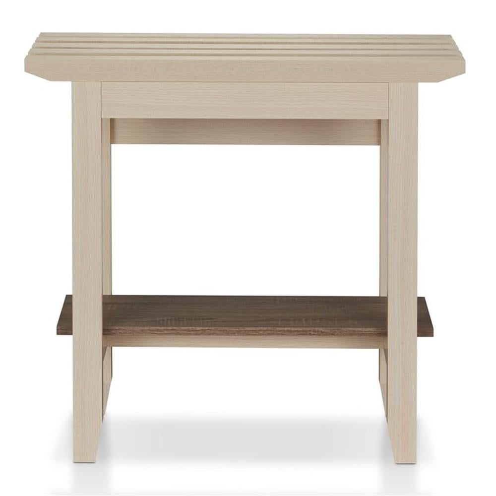 Allora Engineered Wood Console Table in Ivory/Distressed Taupe - Walmart.com