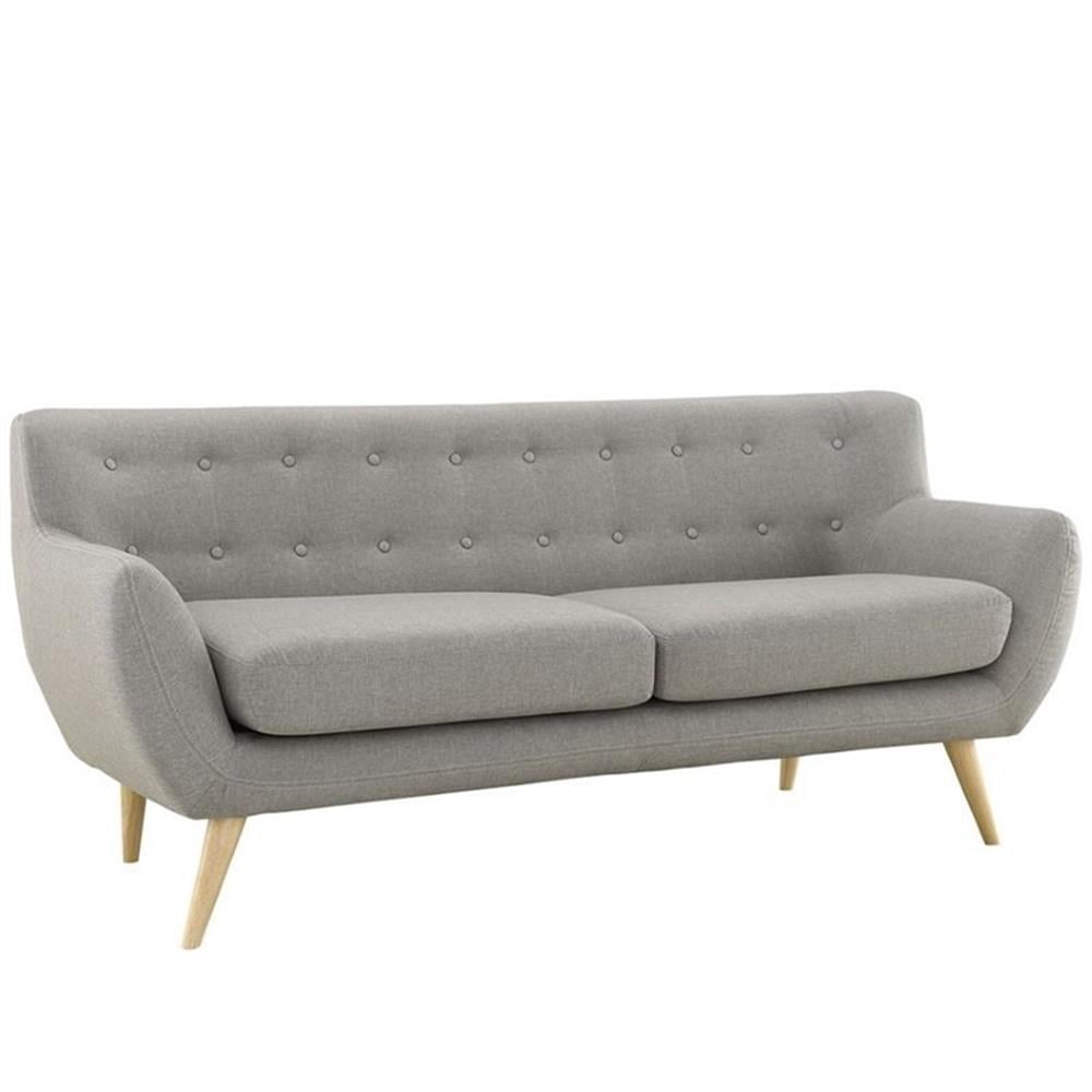 Allora Fabric Sofa in Light Gray - Walmart.com