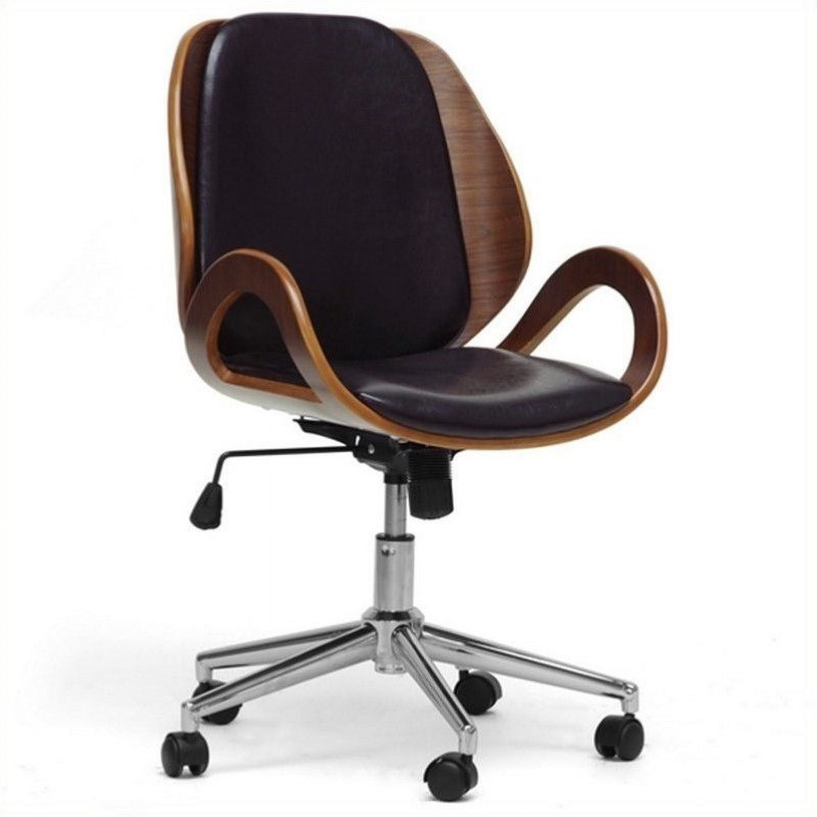 Allora Faux Leather and Steel Frame Office Chair in Black - Walmart.com