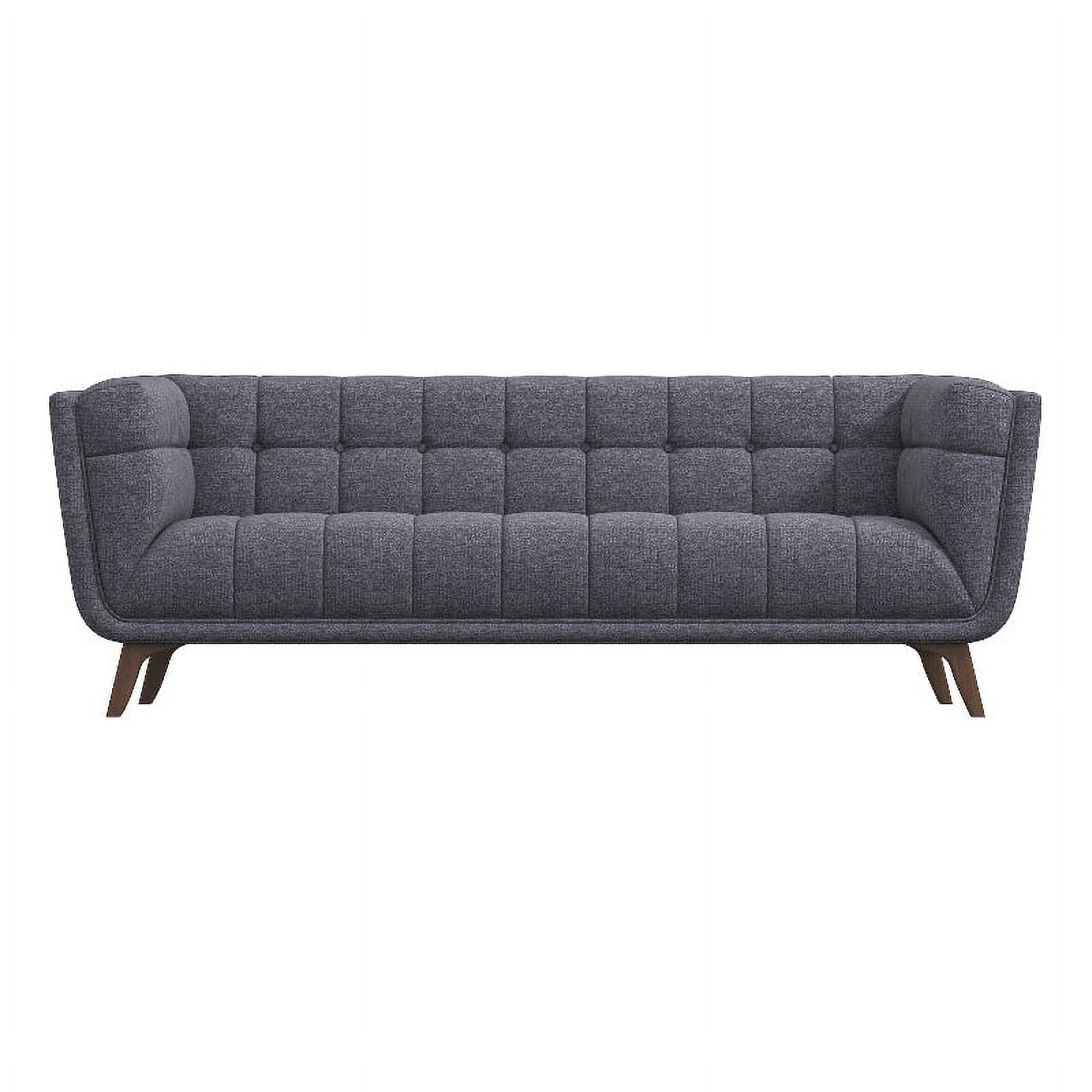 Allora Mid-Century Modern Tufted Back Fabric Sofa in Grey - Walmart.com