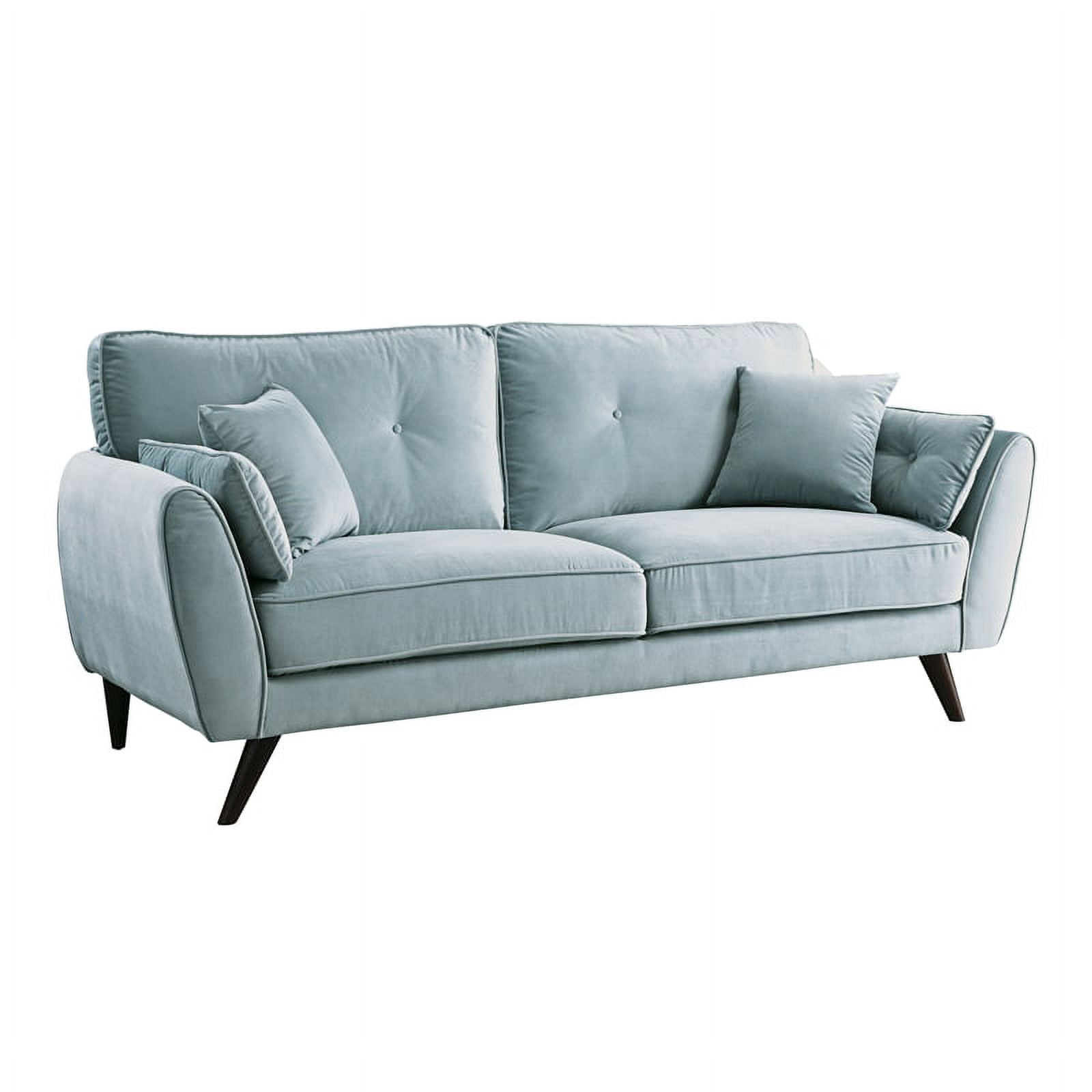 Allora Mid-century Flannelette Sofa in Light Teal - Walmart.com