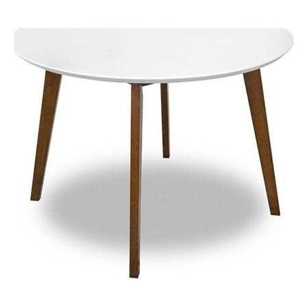 Griselda Plank-Style Round Dining Table, Brown Cherry - Walmart.com