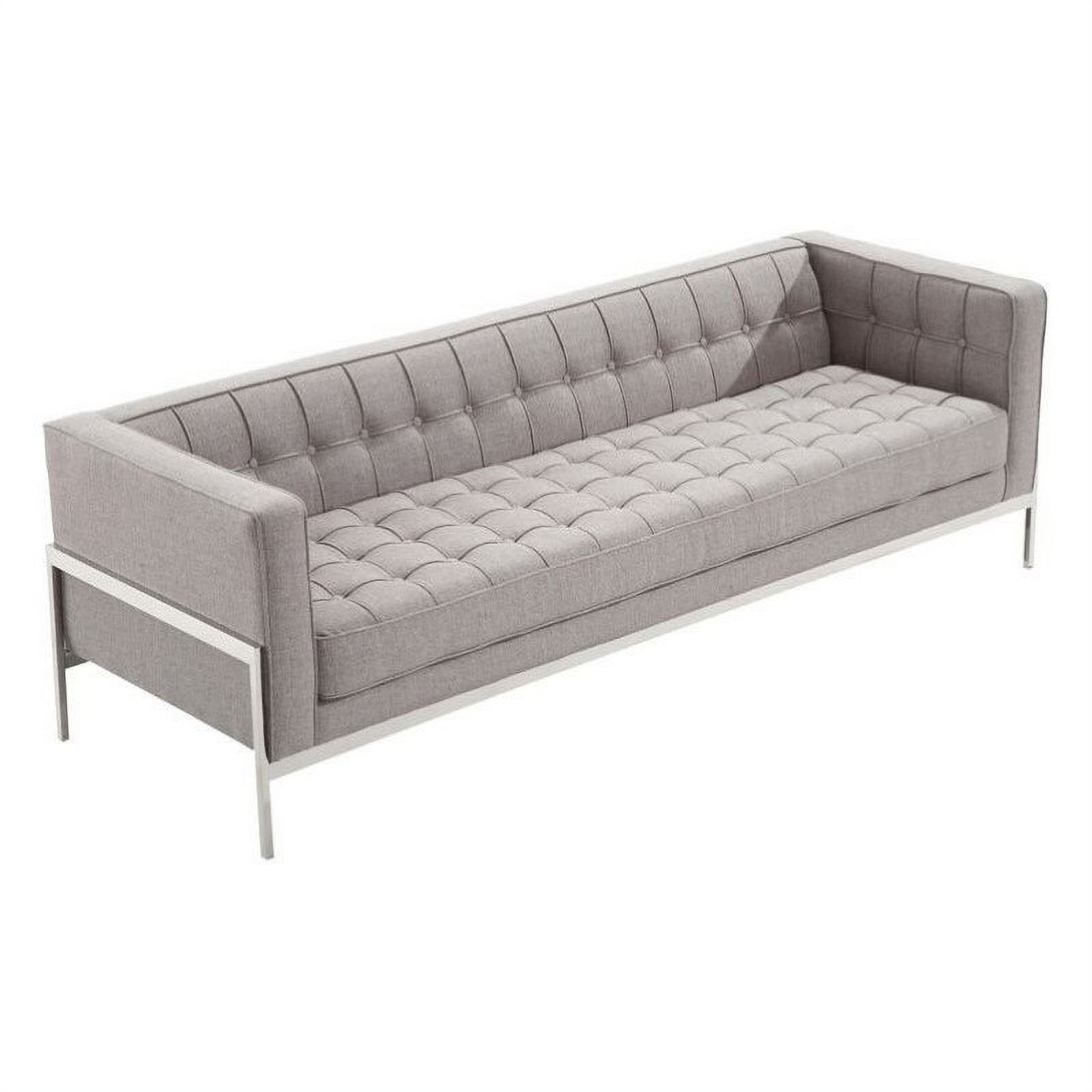 Allora Modern Fabric Upholstered Sofa w/ Steel Legs in Gray - Walmart.com