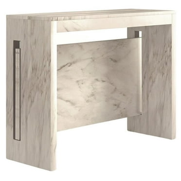 Allora Modern Wood Italian Extendable Console Table in White - Walmart.com