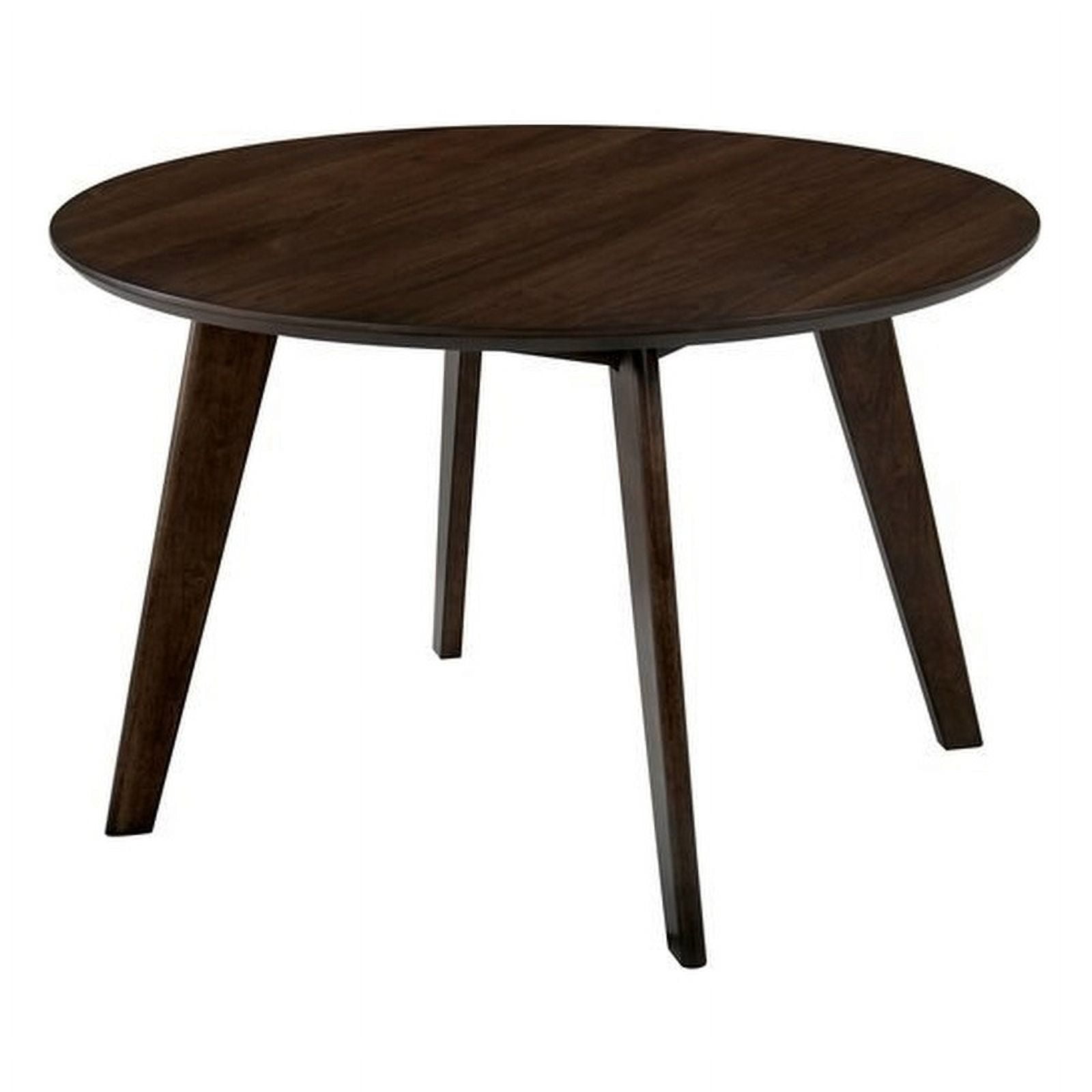 Allora Round Top Contemporary Wood Dining Table in Walnut/Gray ...