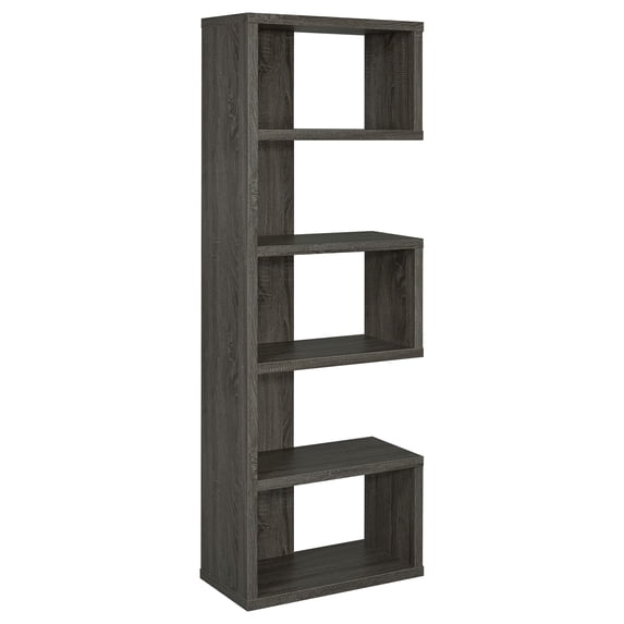 Allora Semi Backless Bookcase in Dark Gray - Walmart.com
