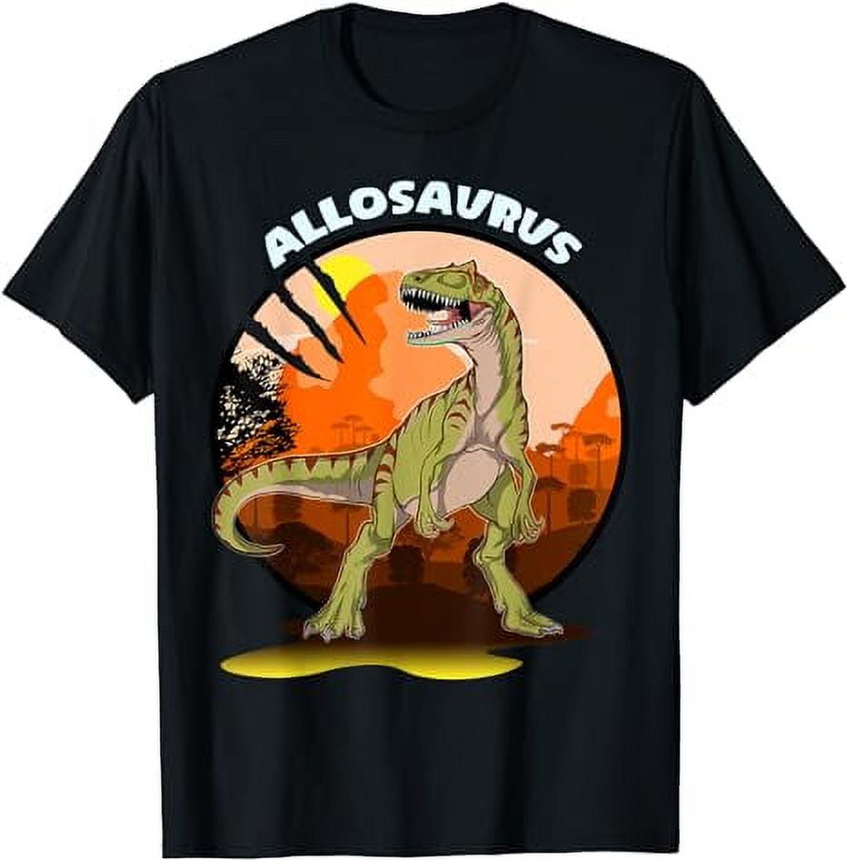 Allosaurus Dinosaur Design With Background T-Shirt - Walmart.com