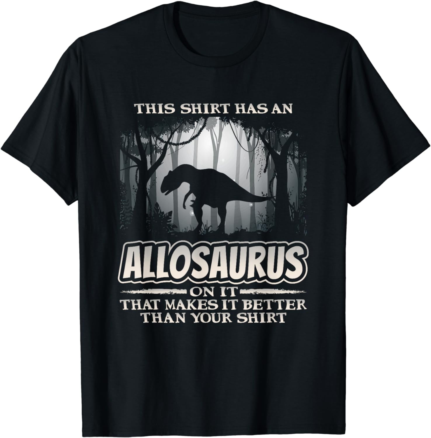 Allosaurus Dinosaur Funny Theropod Dino T-Shirt T-Shirt - Walmart.com