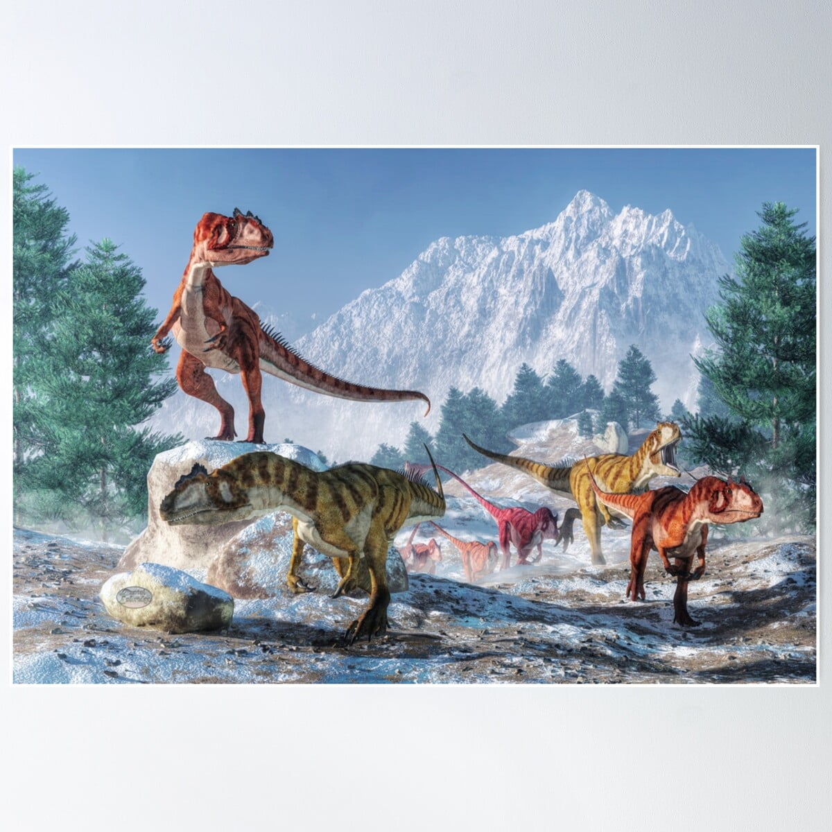 Allosaurus Pack Poster Wall Art Modern Wall Decor For Living Room ...