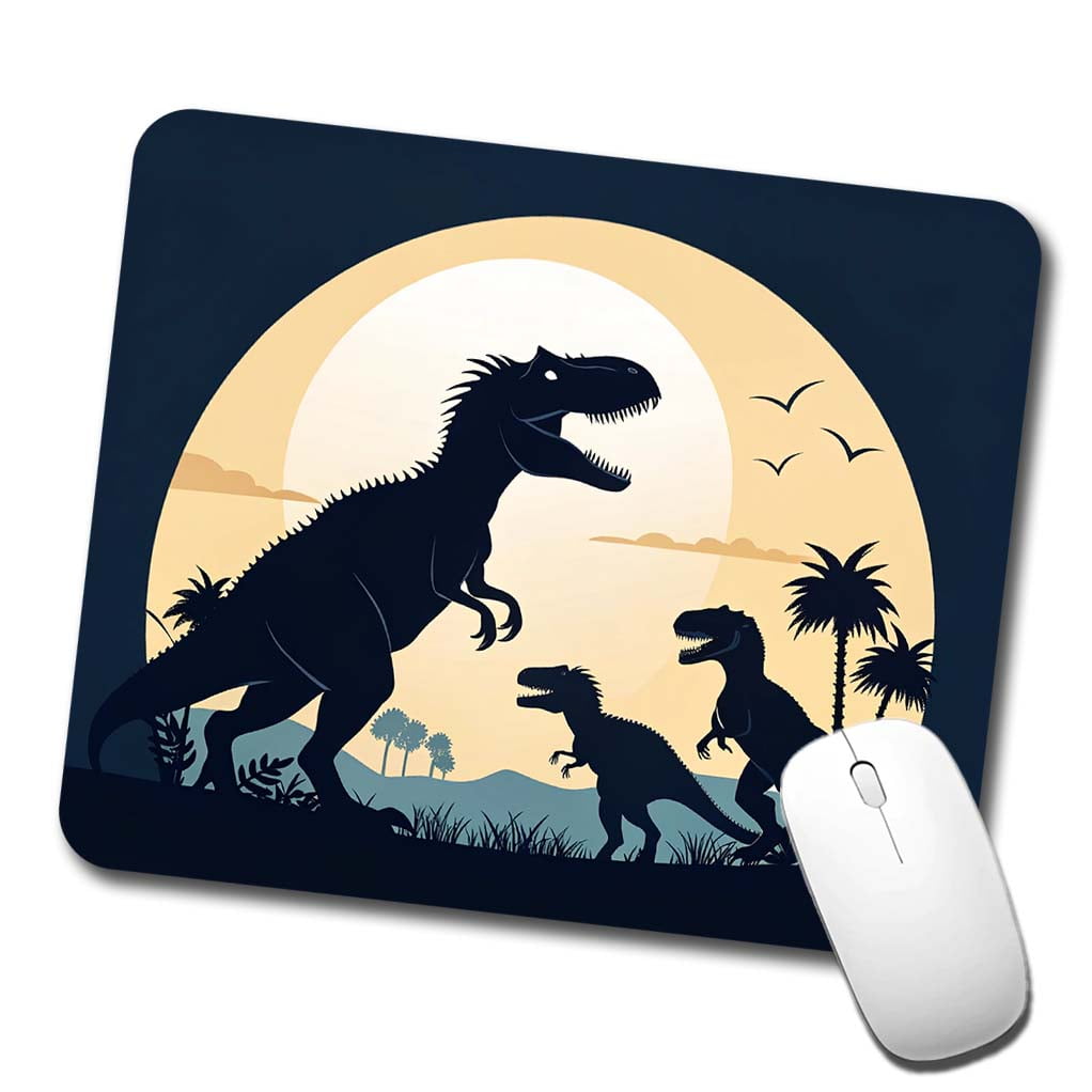 Allosaurus Silhouettes Dinosaurs Mouse Pad Low Profile Gaming Mat ...