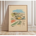 Allotment Landscape Poster Hand Drawn Countryside Minimal Rustic Art ...
