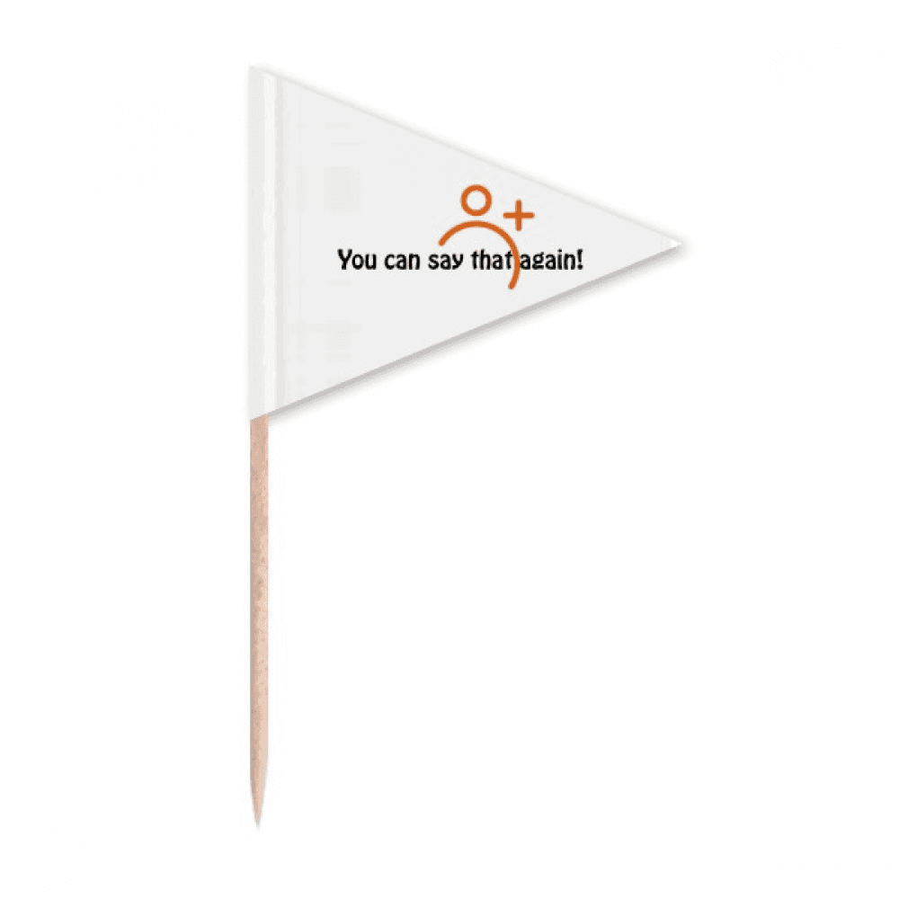 Allow Comtment Language Habits Toothpick Triangle Cupcake Toppers Flag ...