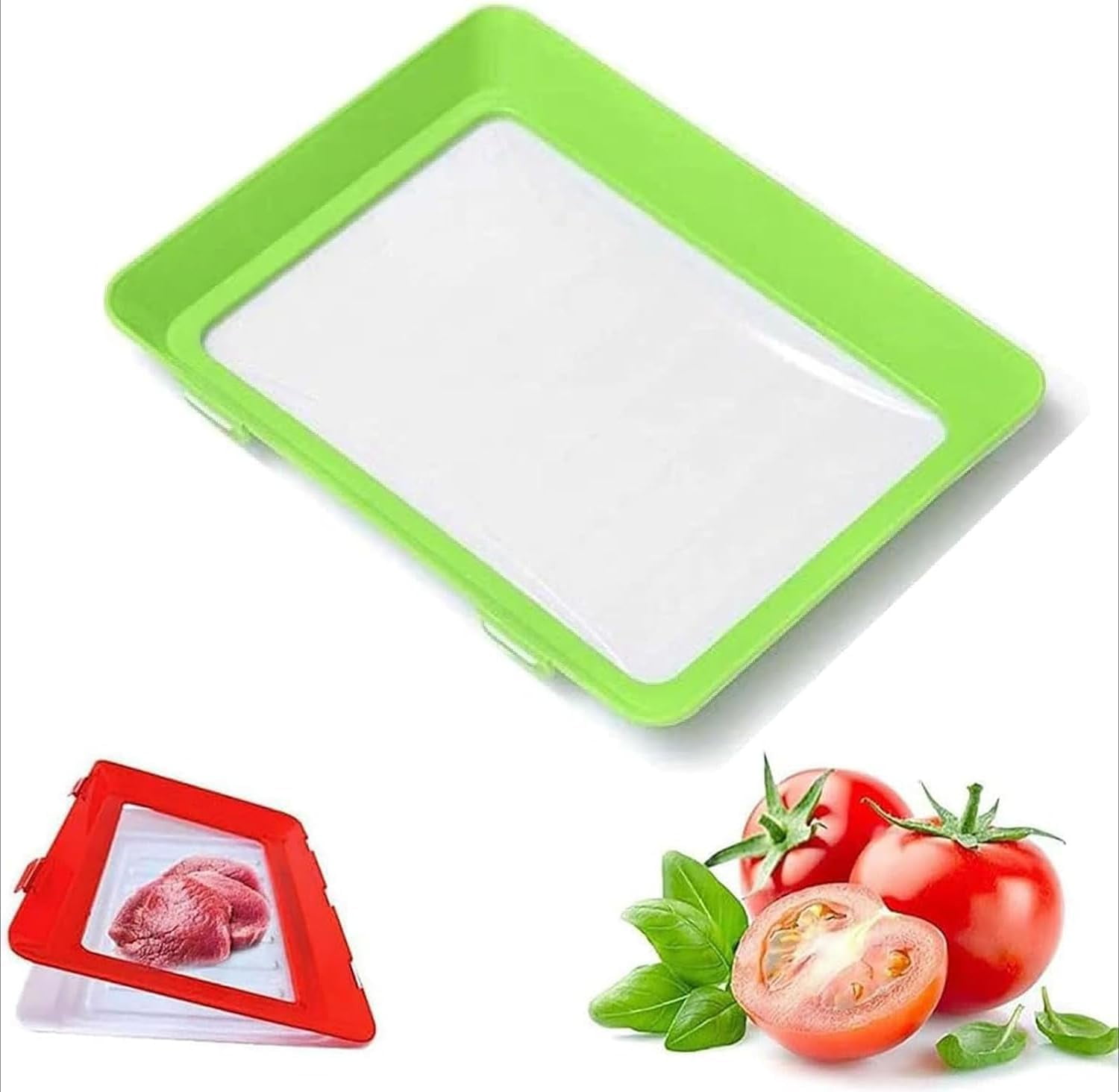 Allowancek Reusable Food Preserving Tray, Allowance Food Storage ...