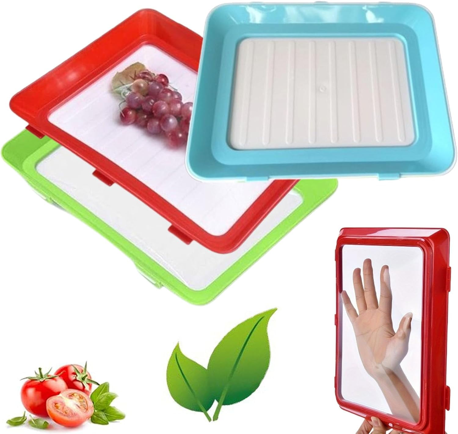 Allowancek Reusable Food Preserving Tray, Allowancek Food Container ...