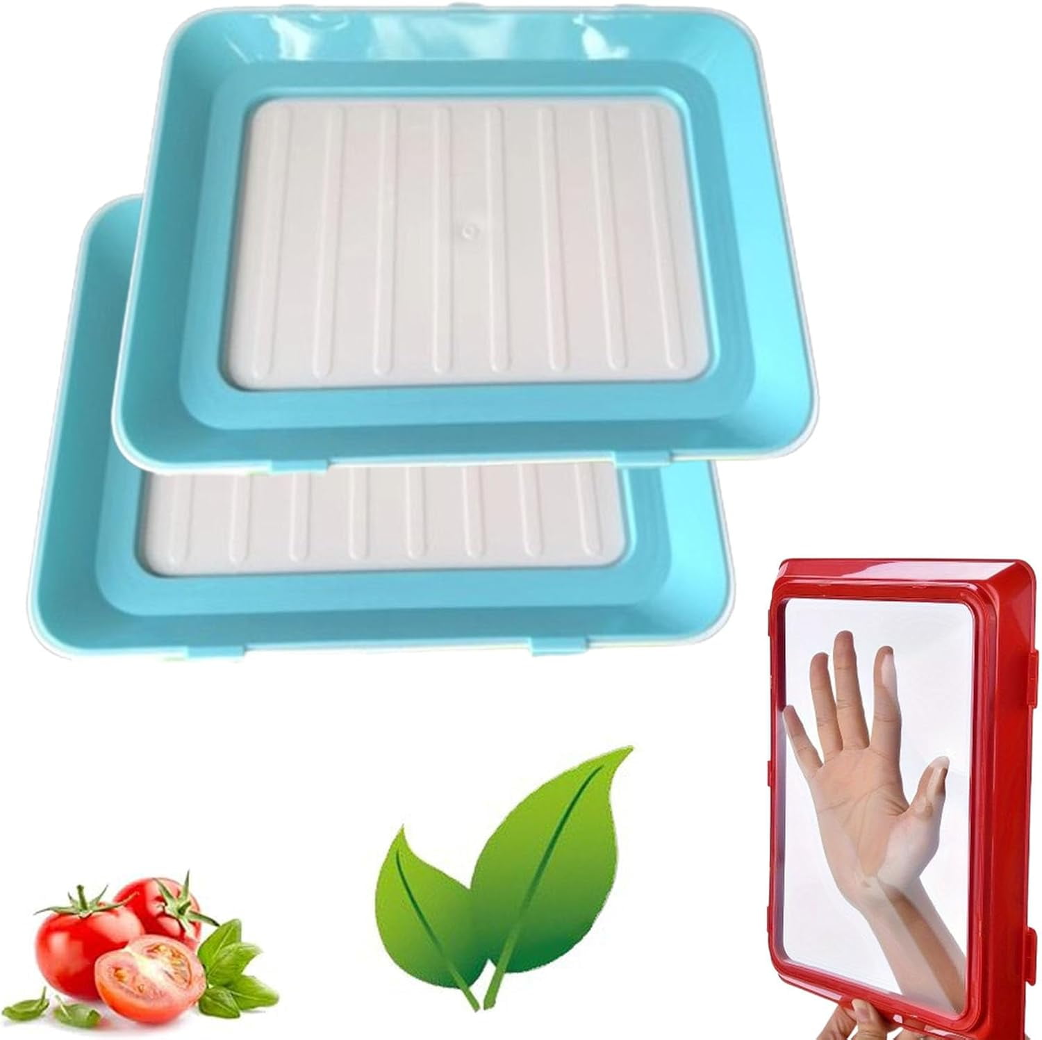 Allowancek Reusable Food Preserving Tray, Allowancek Food Container ...
