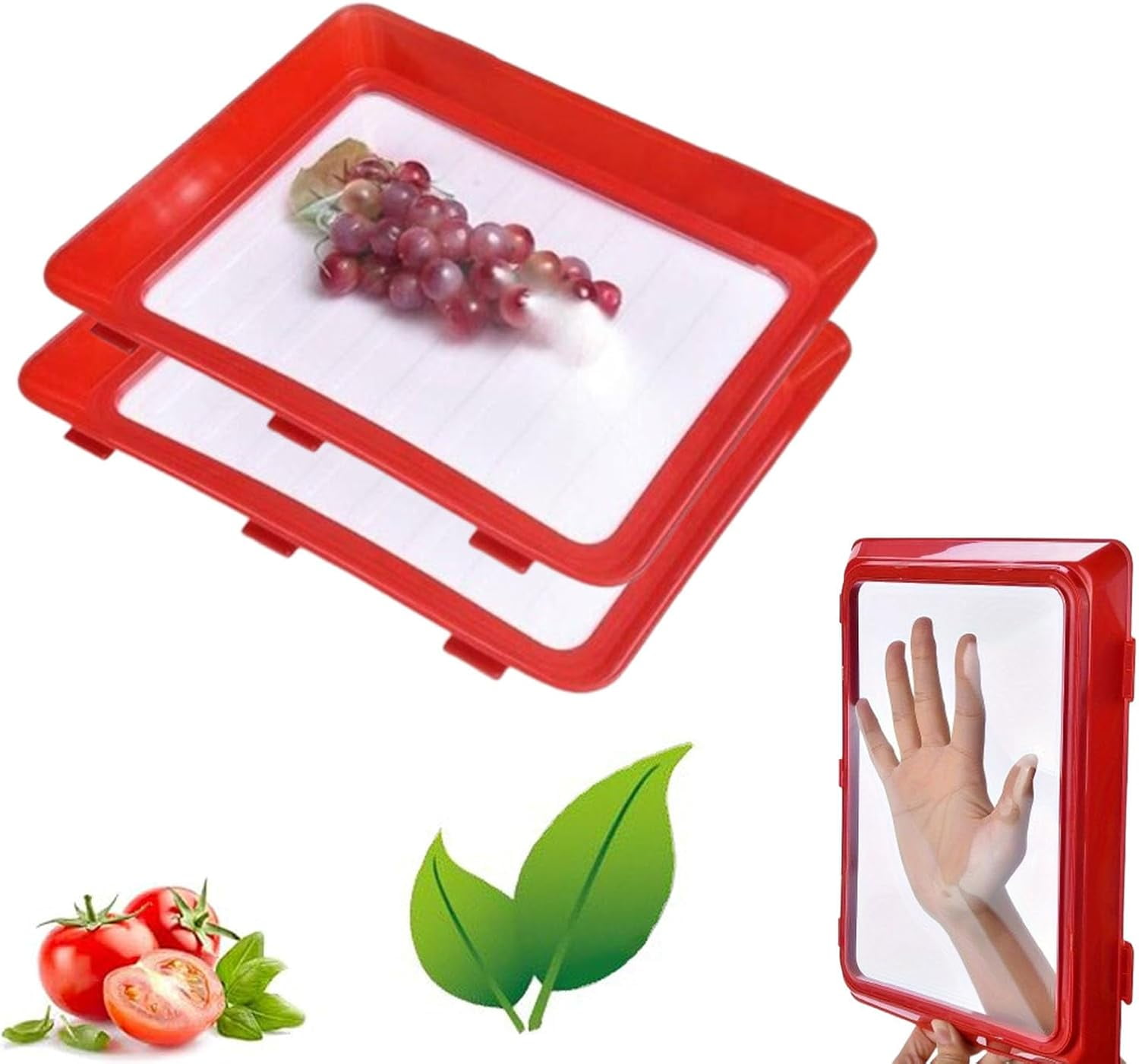 Allowancek Reusable Food Preserving Tray, Allowancek Food Container ...