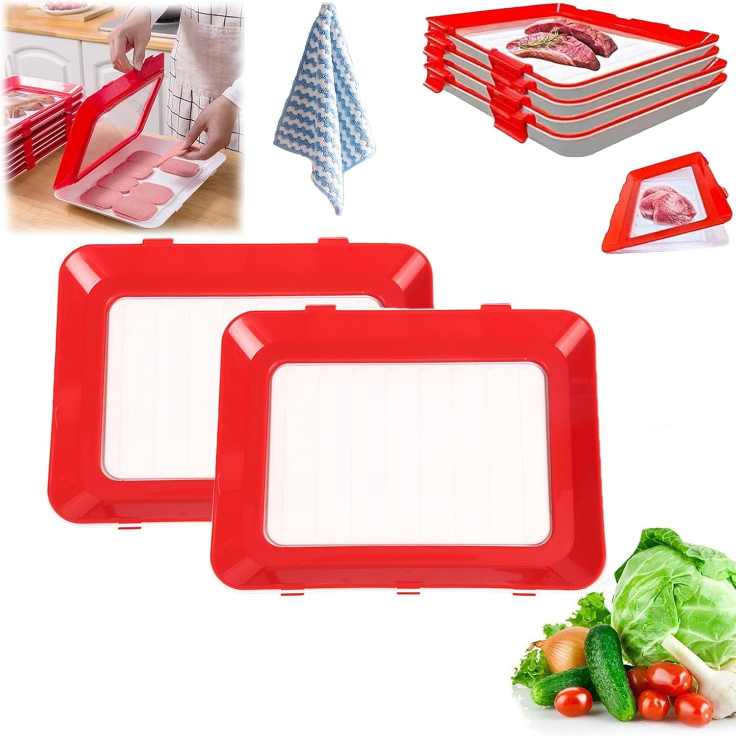 Allowancek - Reusable Food Preserving Tray, Food Preservation Tray ...