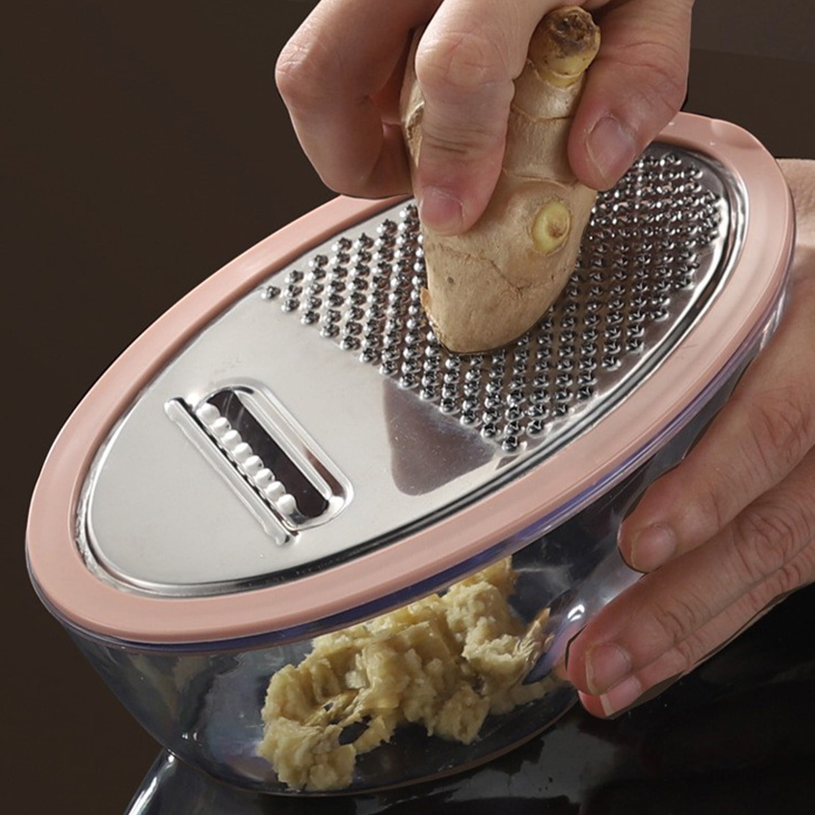 Allowith Cheese Grater with Container and Lid,Glass Food Storage Box ...