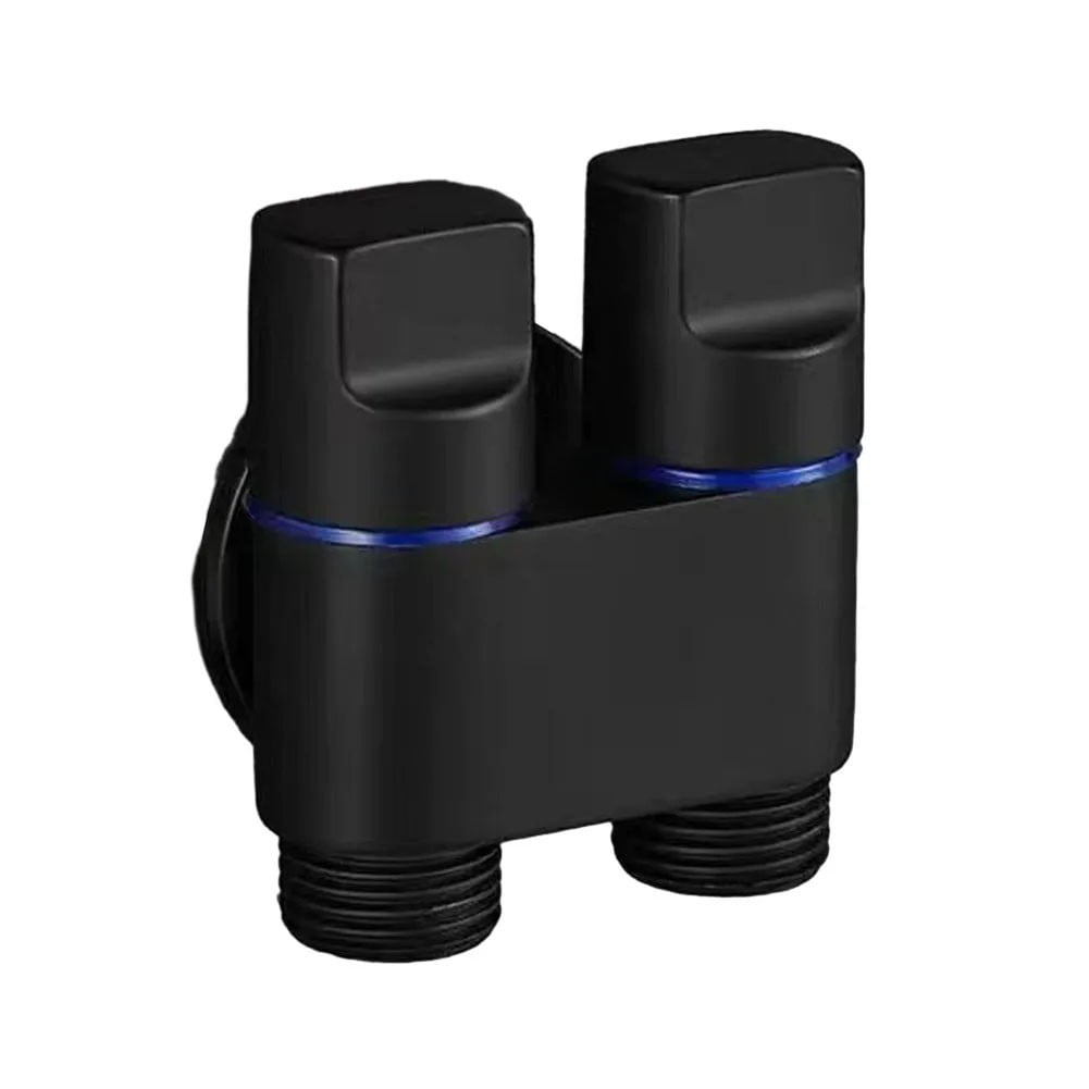 Alloy 1 in 2 Out Double Control Double Handle Angle Valve Washing ...