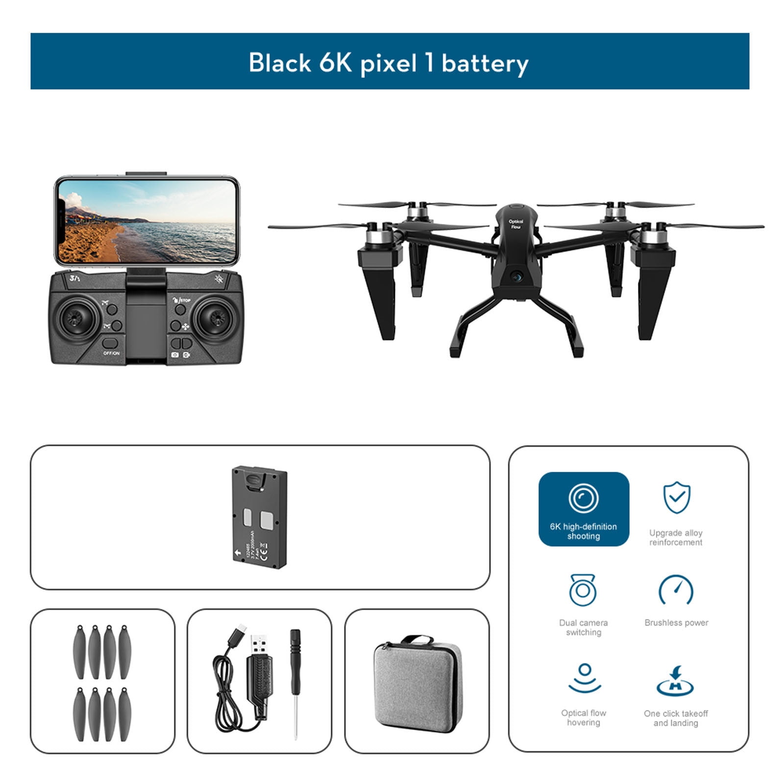 Alloy Aerial Photography Drone Brushless Four Aircraft High-definition Camera Remote Control Toy ...