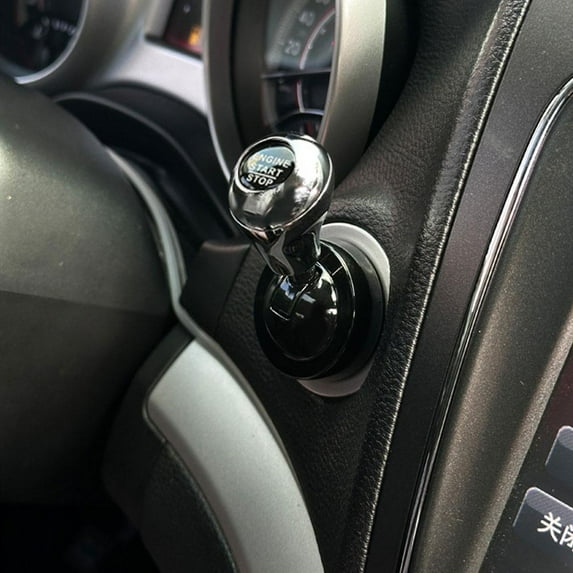 Alloy Baked-Paint Car Start Button Cover with Retro Joystick Design, Four Color Options, Plug ...