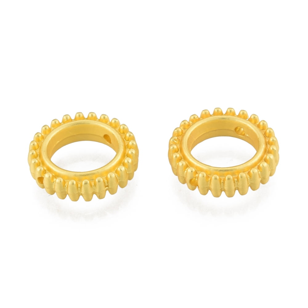 Alloy Bead Frame Matte style Donut Matte golden color 13x3mm Hole: 1mm ...