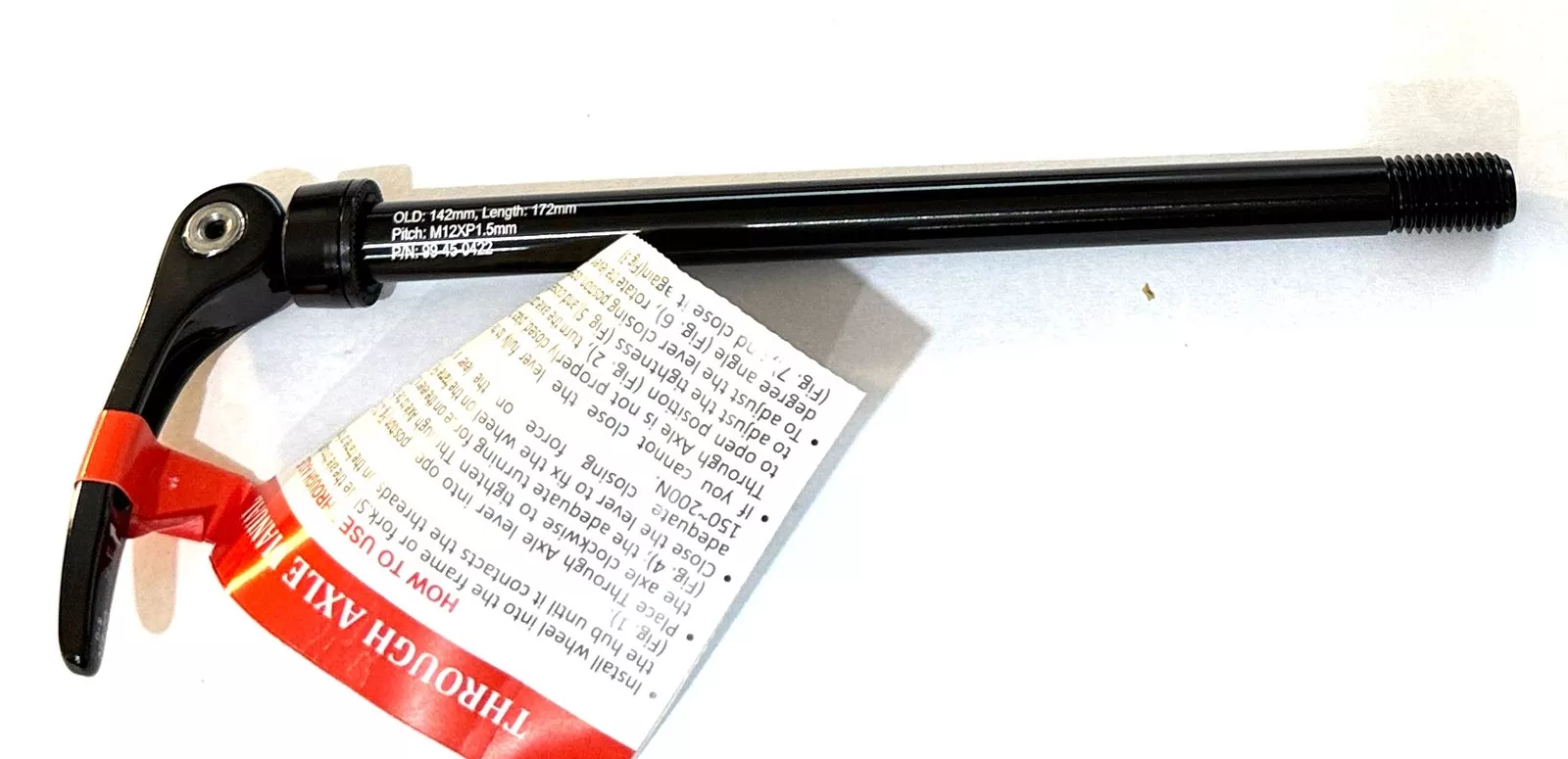 Alloy Bike Rear Thru Axle OLD 142mm Length 172mm Pitch M12 Pitch 1.5mm QR Lever - Walmart.com