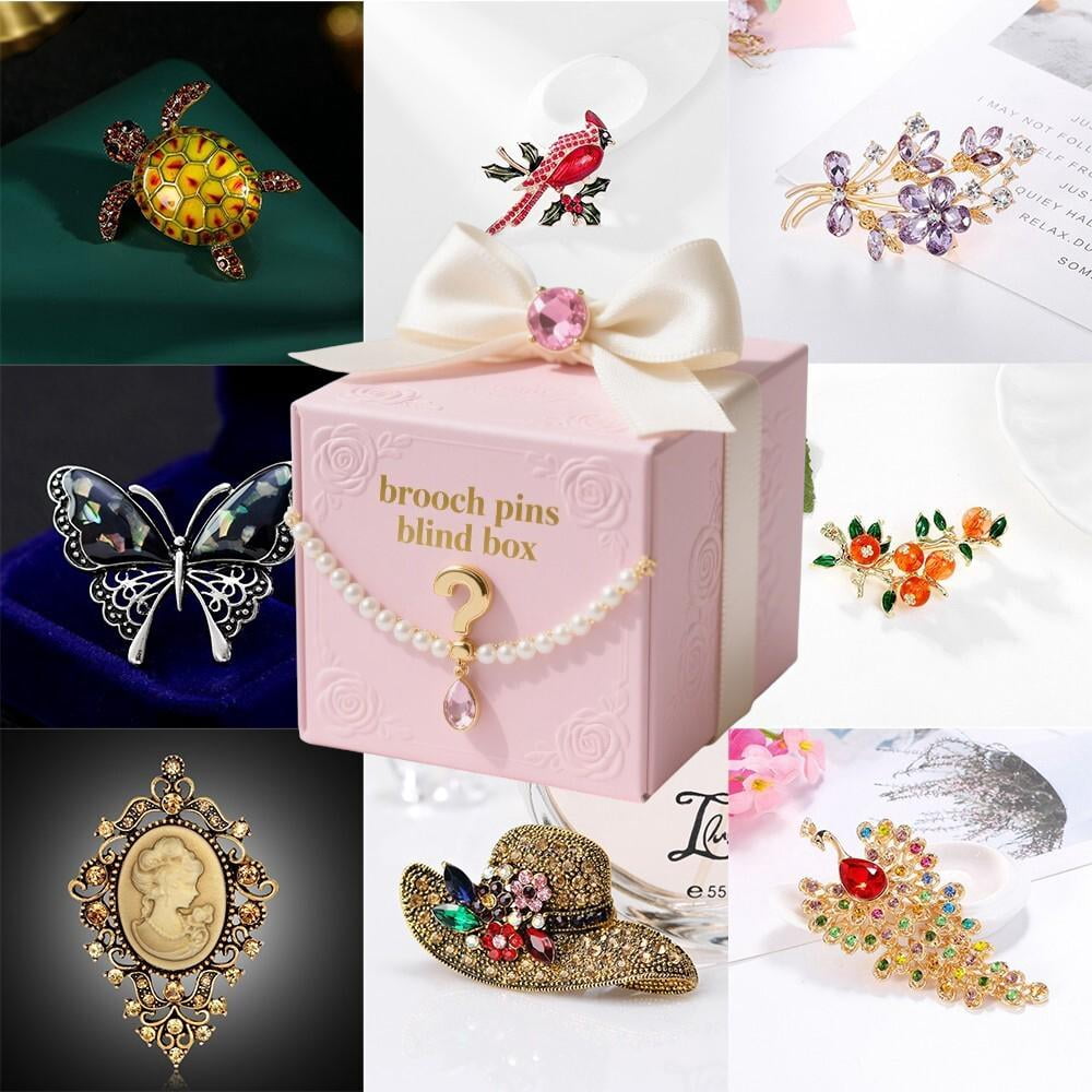 Alloy Brooch Blind Box 8 Lovely Designs Peacock Flower Animal Jewelry ...